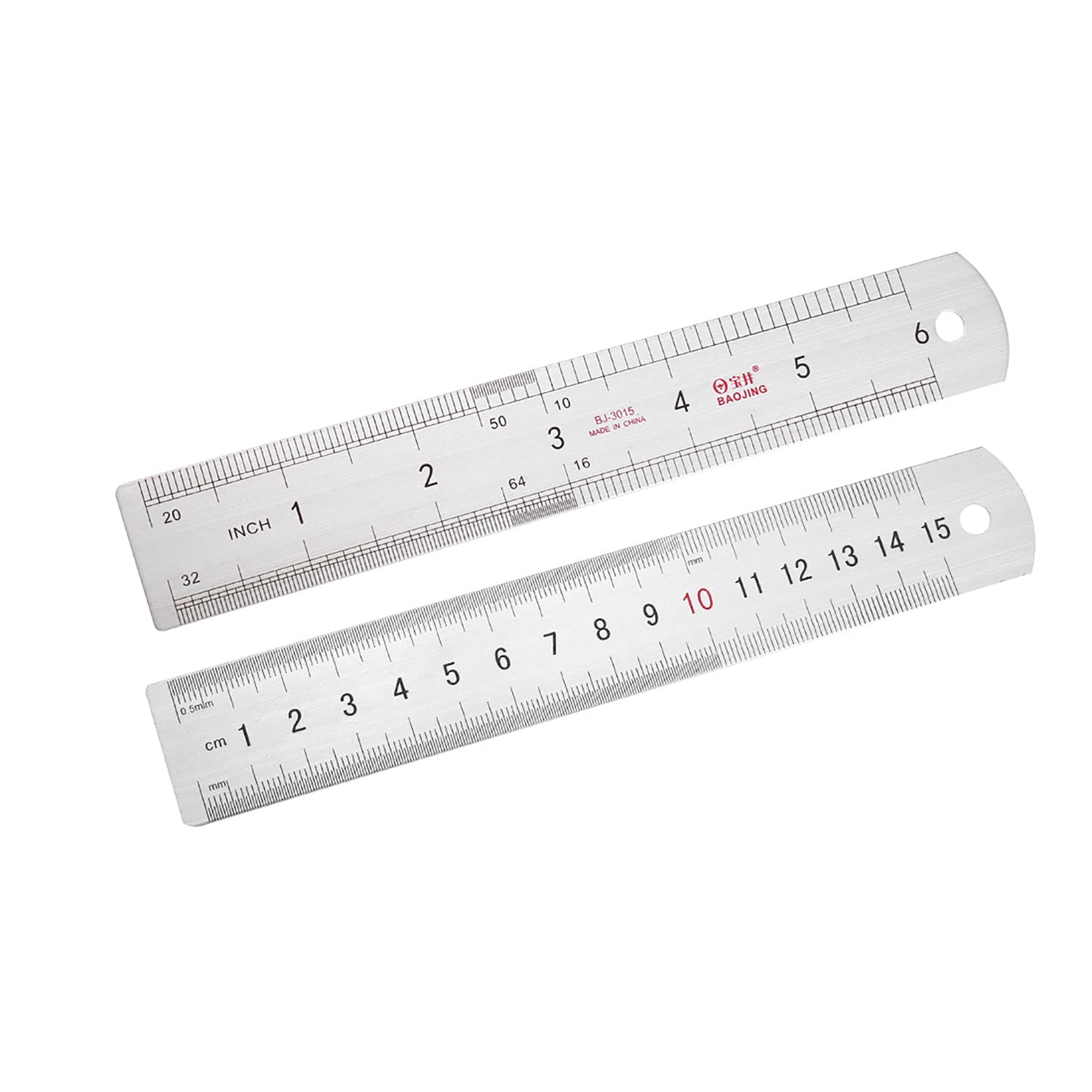 Uxcell Straight Ruler 150mm 6 Inch Metric Aluminum Alloy Measuring Tool ...