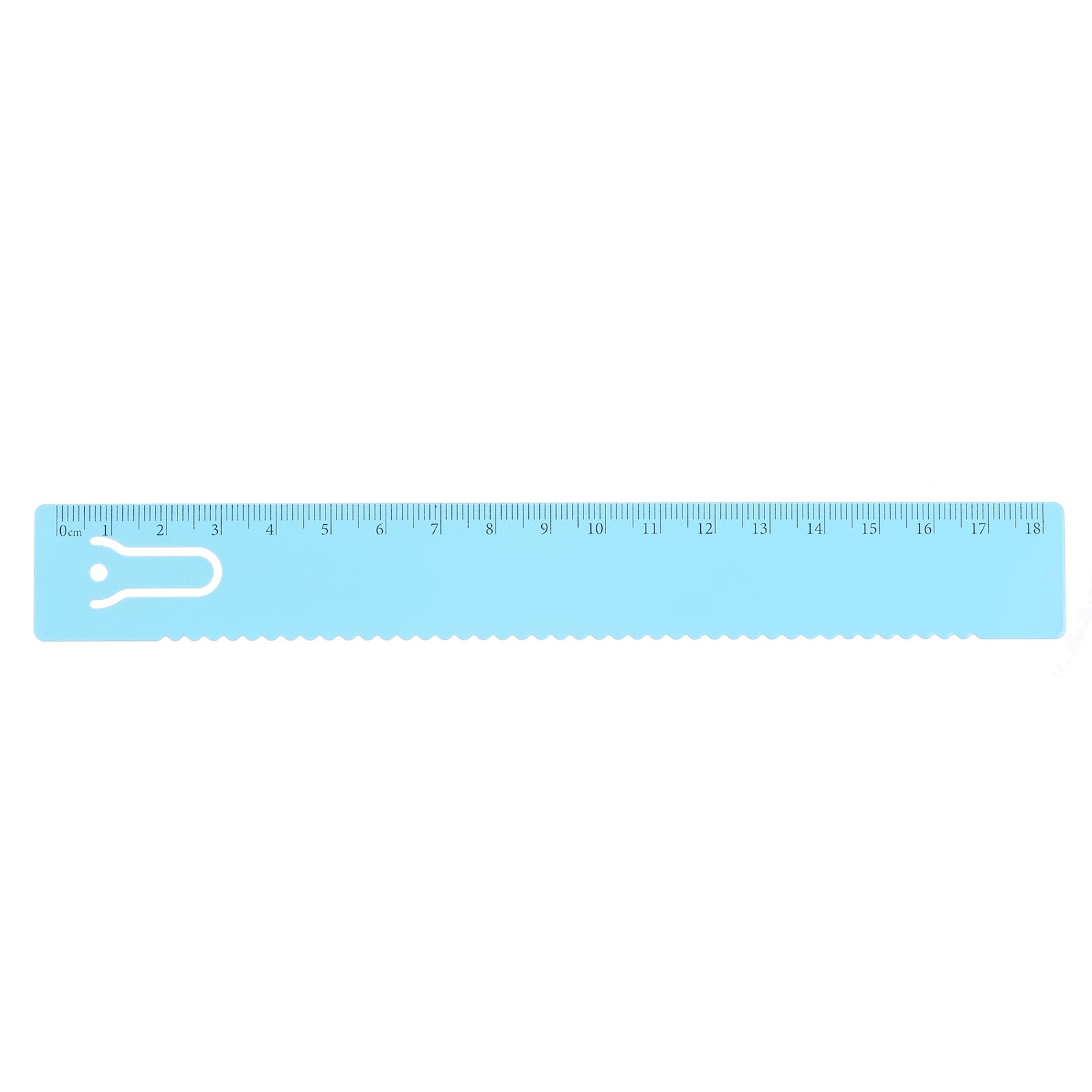Uxcell Straight Ruler 18cm Wave Edge Hollow Design with Hole Measuring ...