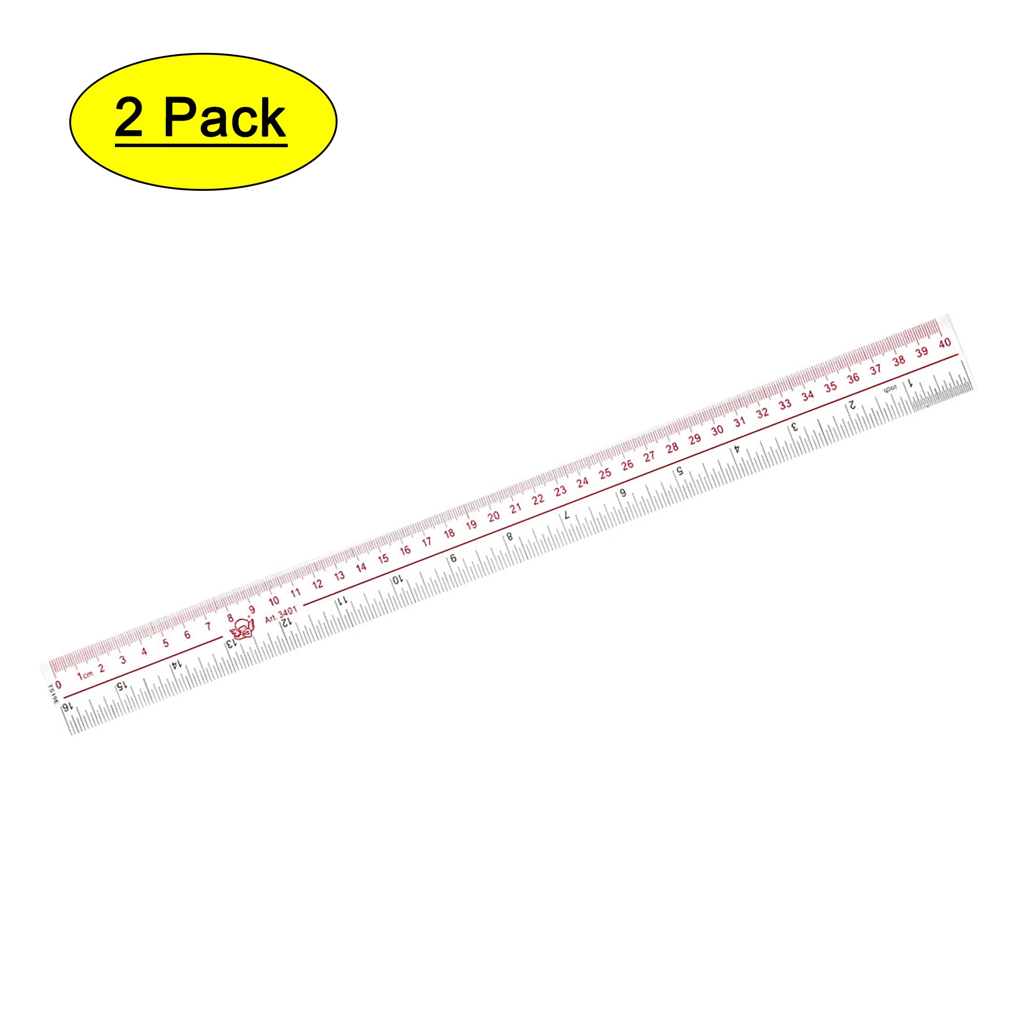 Uxcell Straight Ruler 40cm /16Inch Metric Measuring Tool 2pcs - Walmart.com