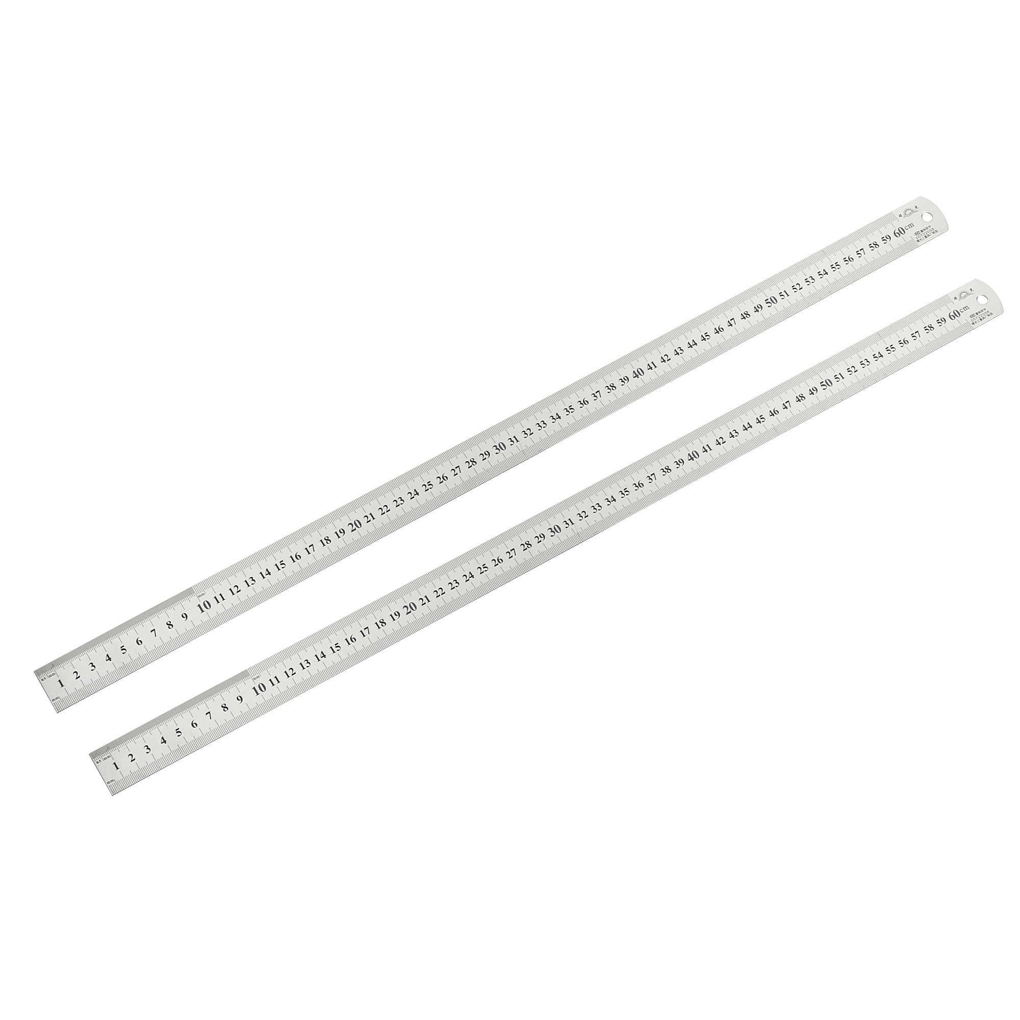 Uxcell Straight Ruler 600mm /24 Inch Metric Stainless Steel Measuring ...
