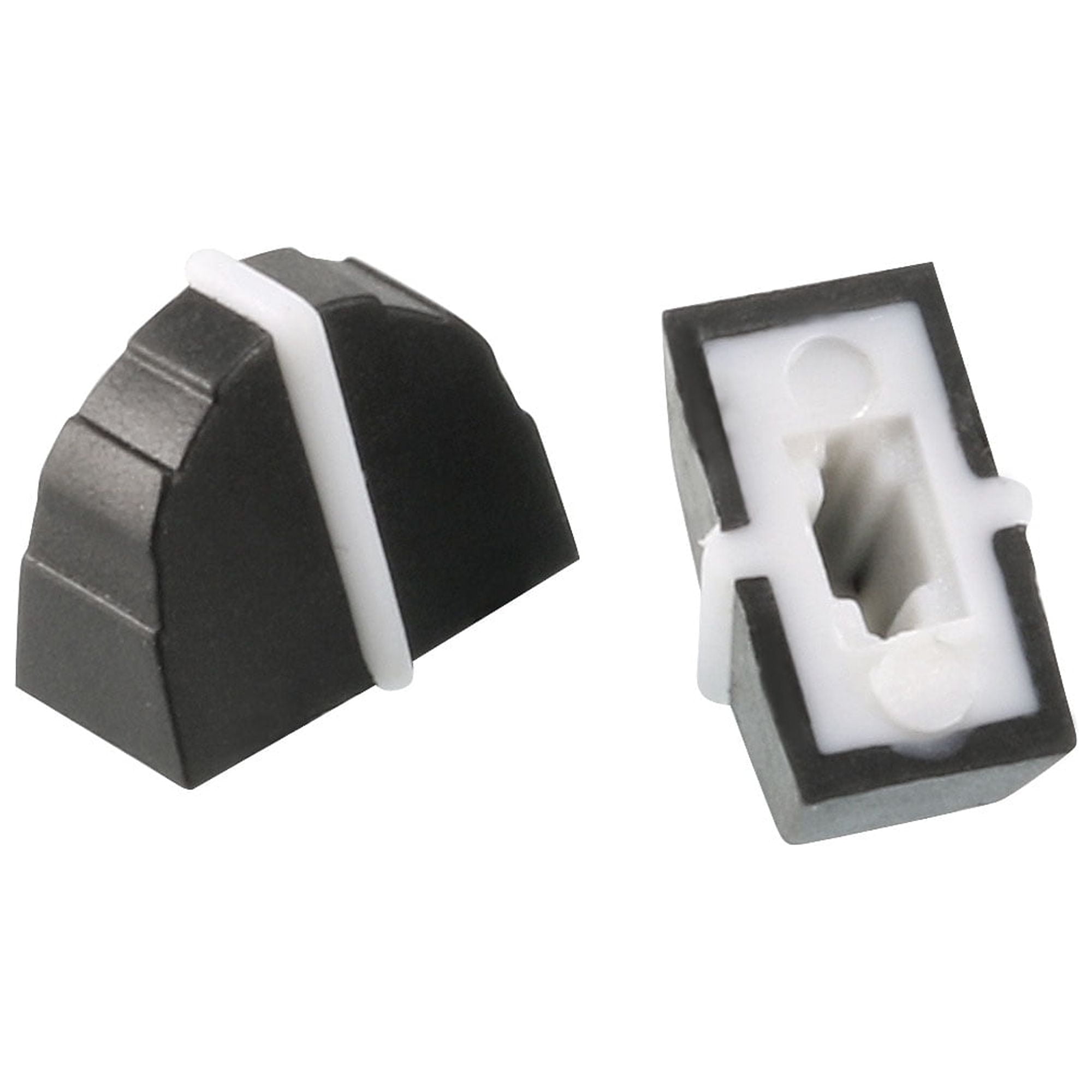 Uxcell Straight Slide Potentiometer Flat Push Knob Insert Shaft 4x1.6mm White Black 5pcs ...