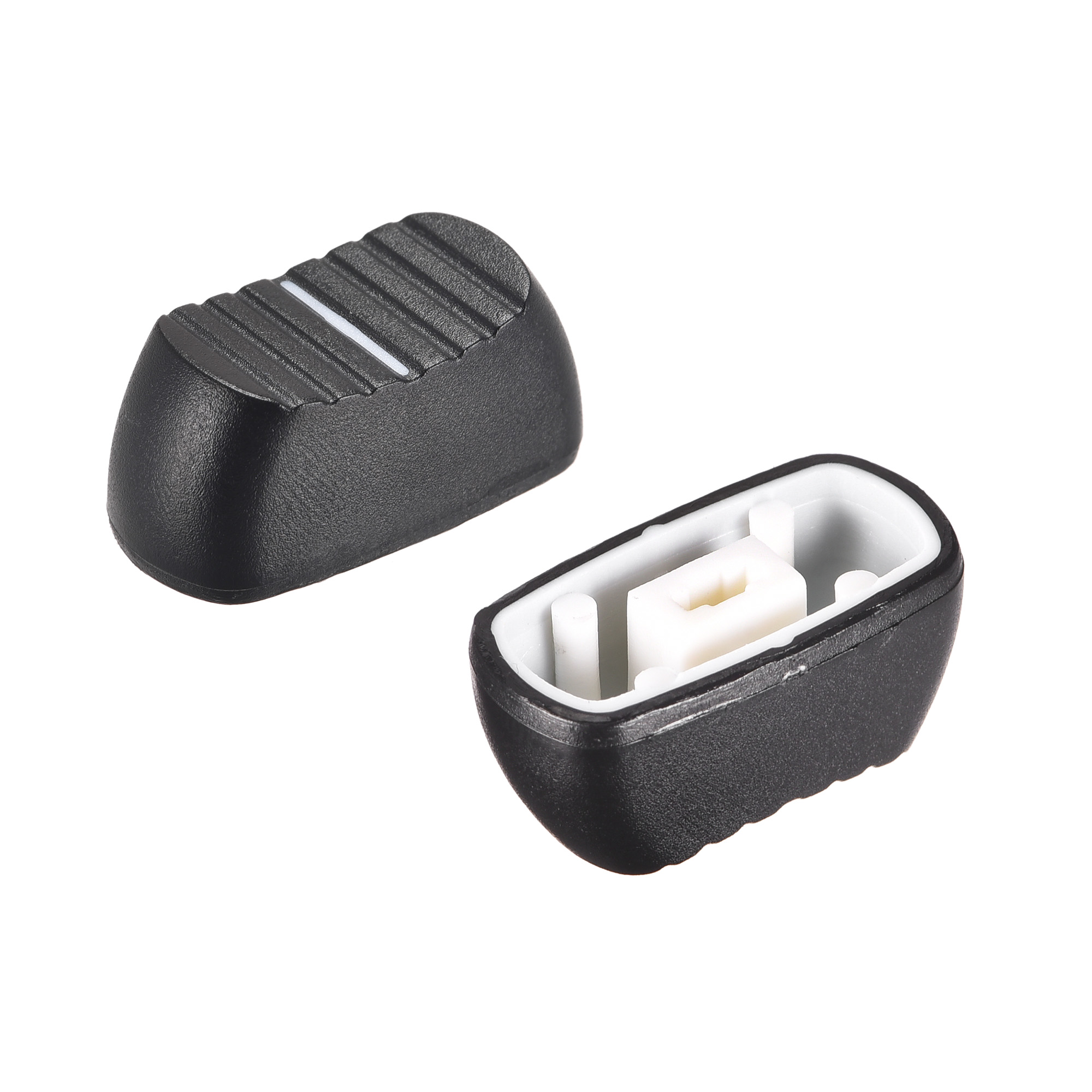 Uxcell Straight Slide Potentiometer Flat Push Knob Insert Shaft 4x2mm White Black 10pcs ...