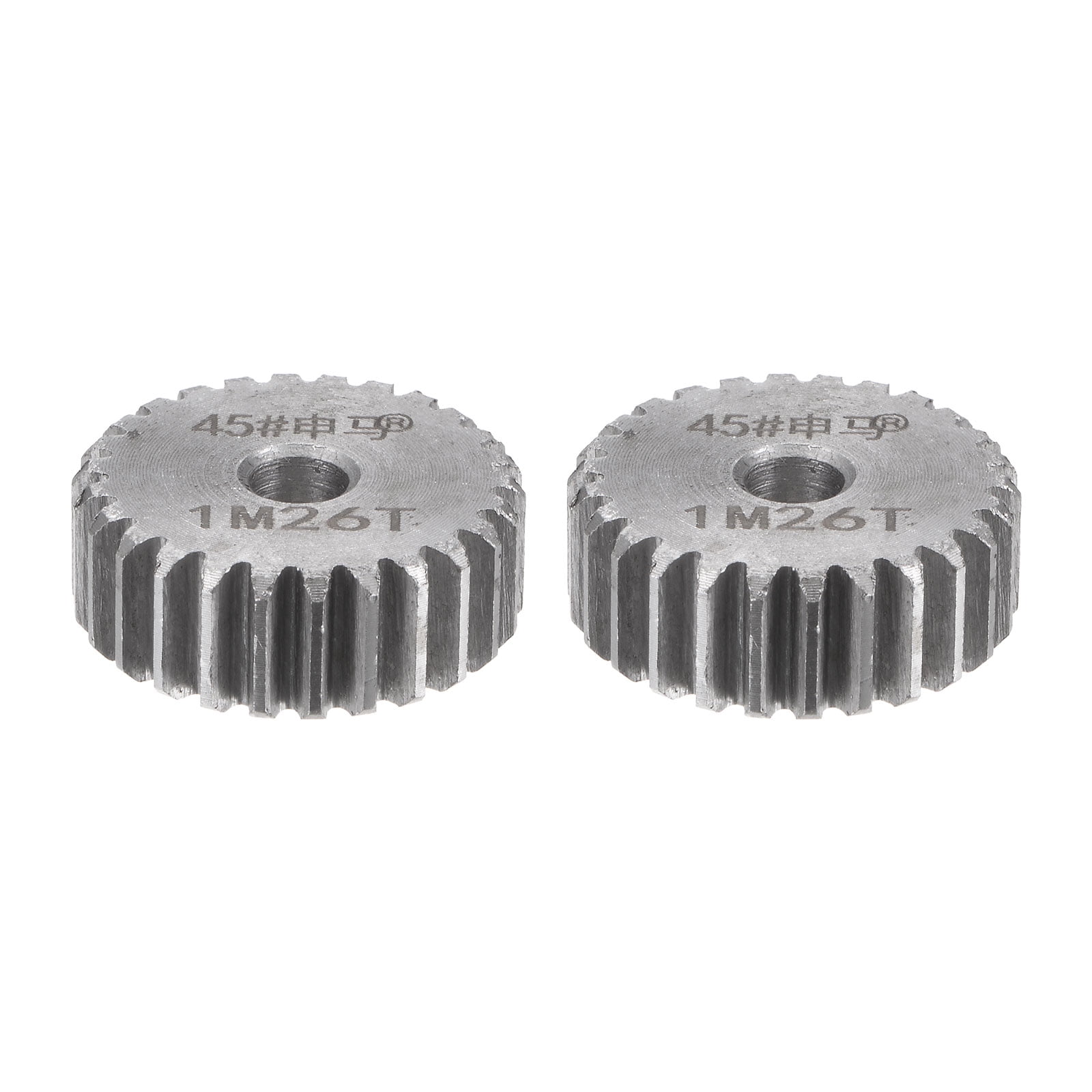 Uxcell Straight Spur Gear 6mm Inner Aperture 26T 1 Module 45# Steel ...