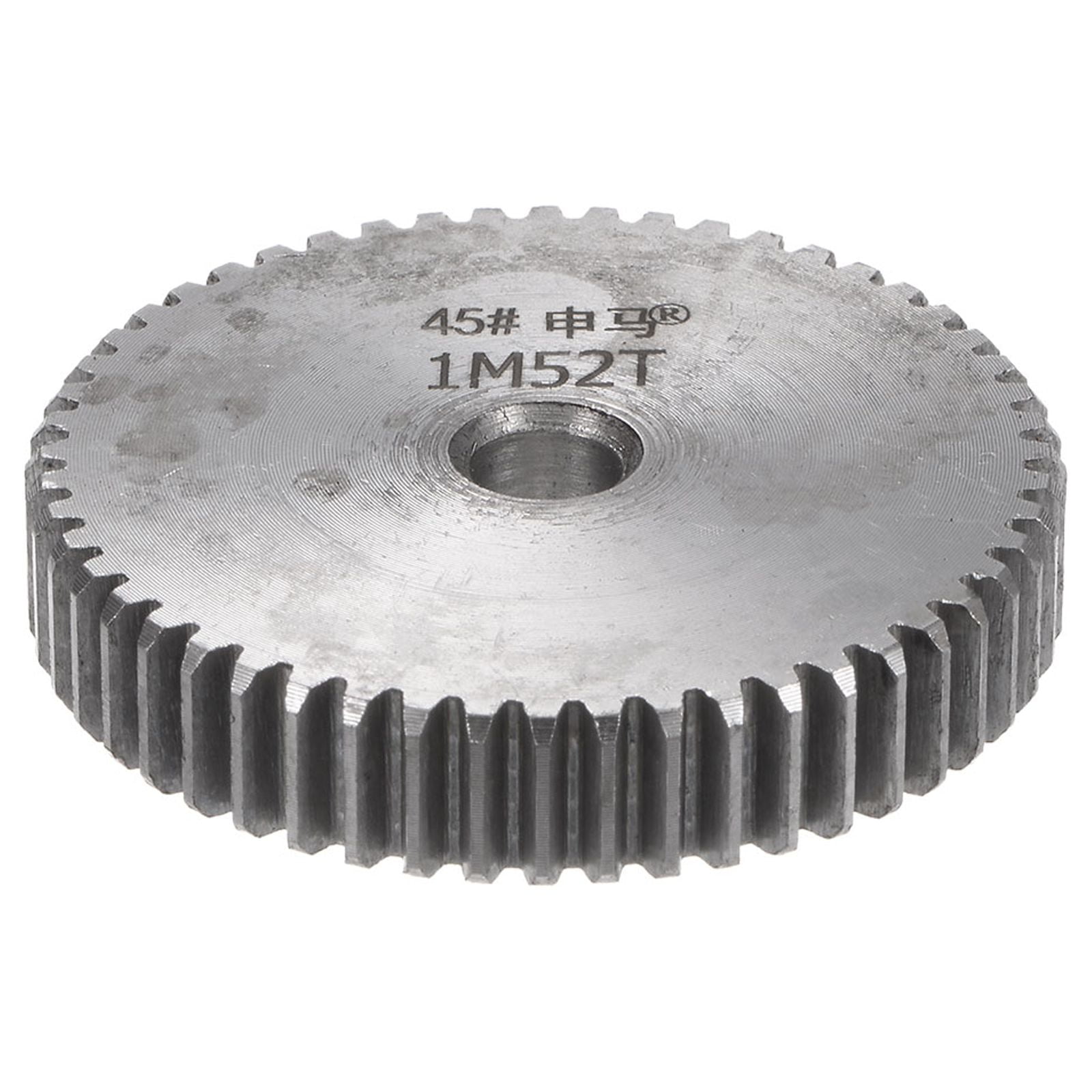 Uxcell Straight Spur Gear 8mm Inner Diameter 52T 1 Module 45# Steel ...