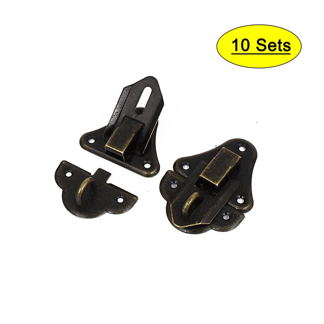 Uxcell Style Wooden Case Chest Box Clasp Hasp Latch Bronze Tone 10 Sets ...