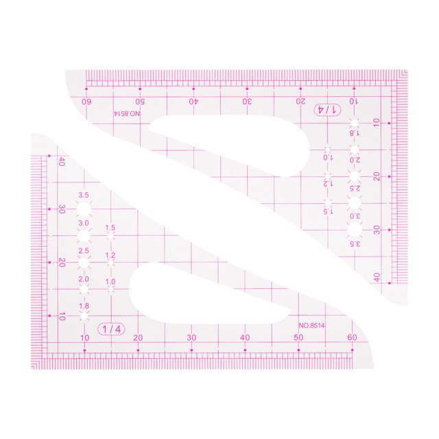 Uxcell Styling Sewing French Curve Ruler, 16x11cm Clear Sewing Pattern ...