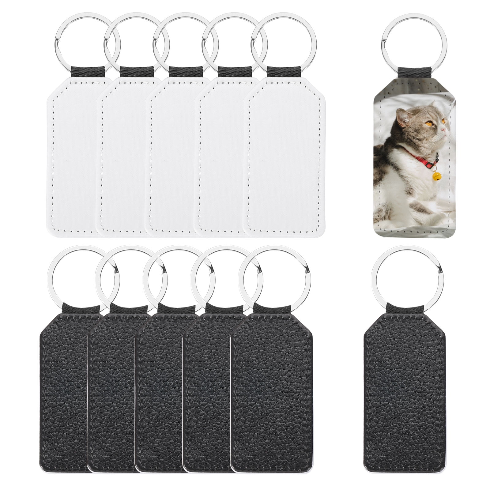 Uxcell Sublimation Blank Keychains, 12 Pcs Hexagon Keychain Blanks Bulk ...