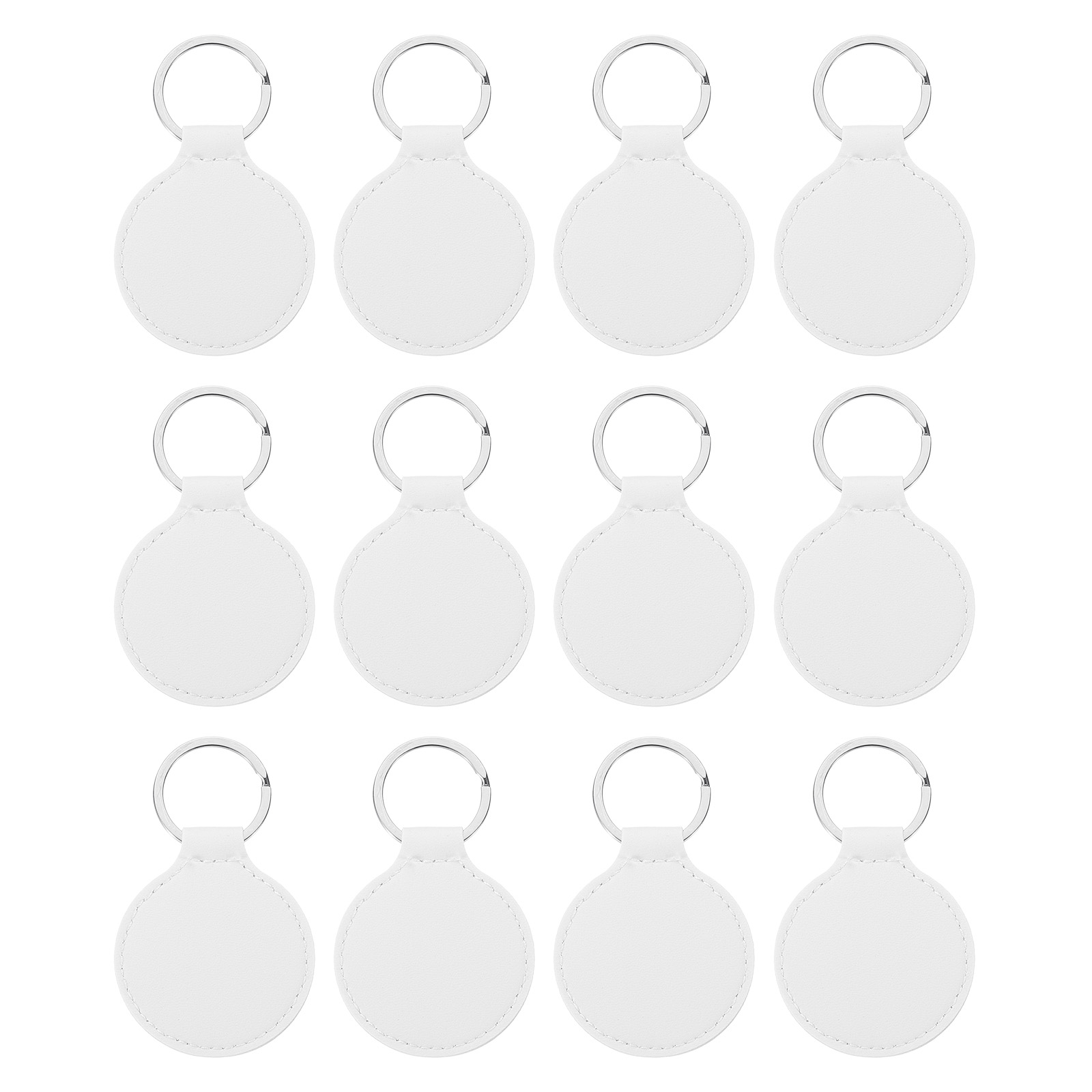 Uxcell Sublimation Blank Keychains 12Pcs Round Keychain Blanks Bulk PU Uxcell Sublimation Blank Keychains 12Pcs Round Keychain Blanks Bulk PU