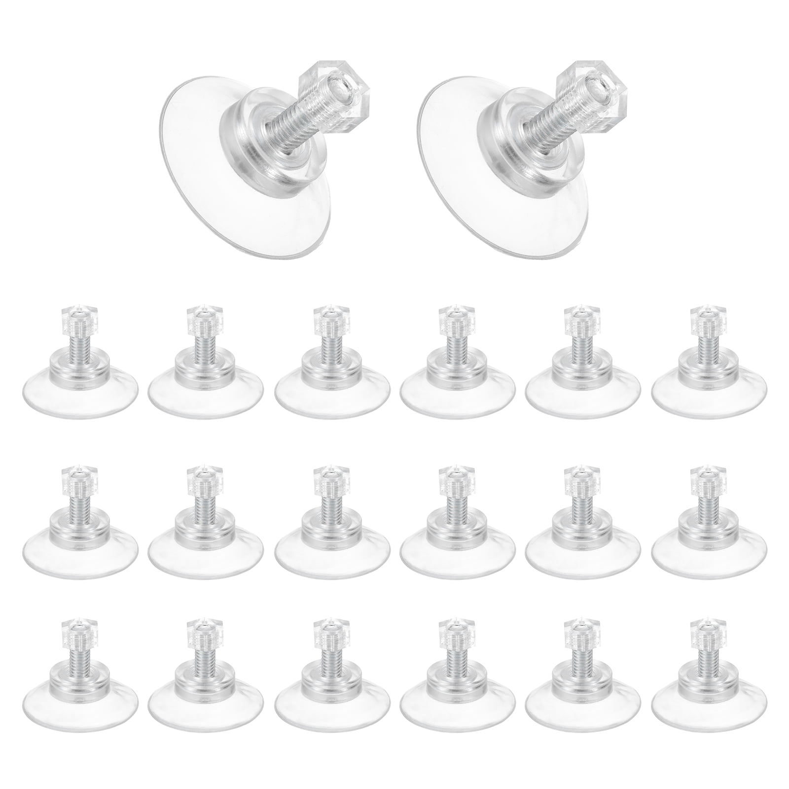 Uxcell Suction Cups with M6 x 13 Screws Nut 1.3"(32mm), 20 Set Plastic ...