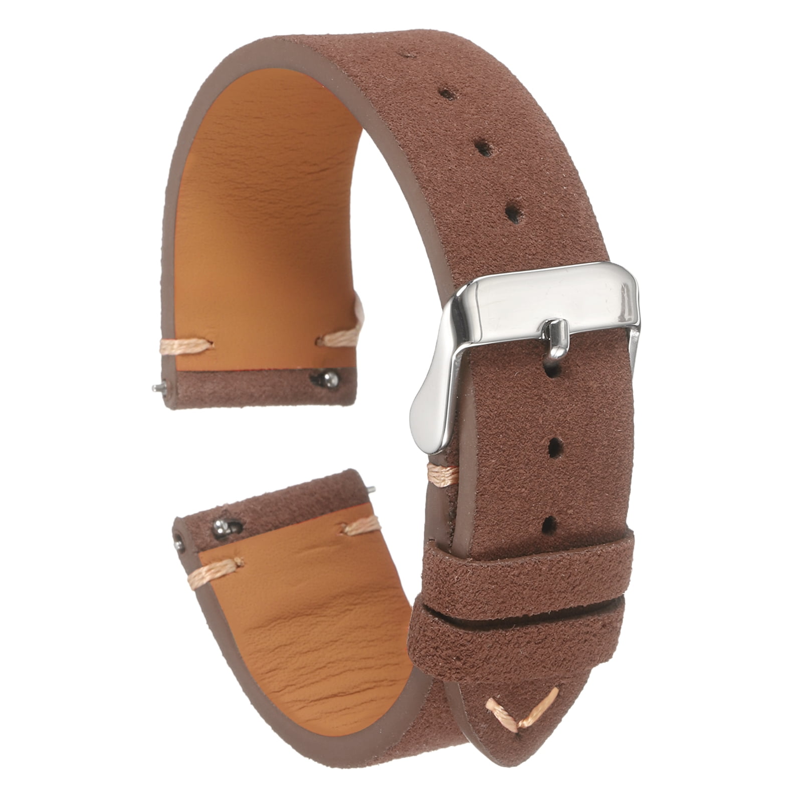 Uxcell Suede Leather Strap Watch Bands Quick Release 20mm Vintage Watch ...