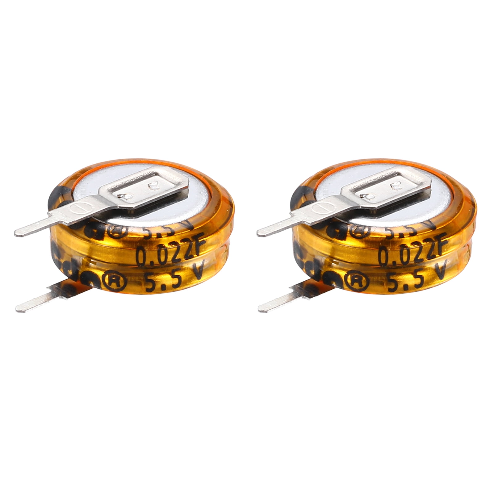 Uxcell Super Capacitor, 5.5V 0.022F V-Type Button Capacitor, High ...