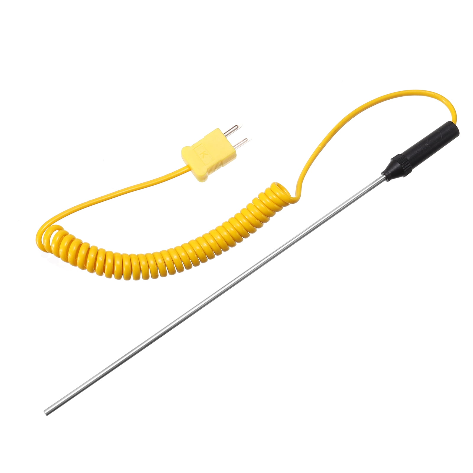Uxcell Surface Thermocouple 5.6" Probe K Type Yellow Coiled Cable 50 to ...