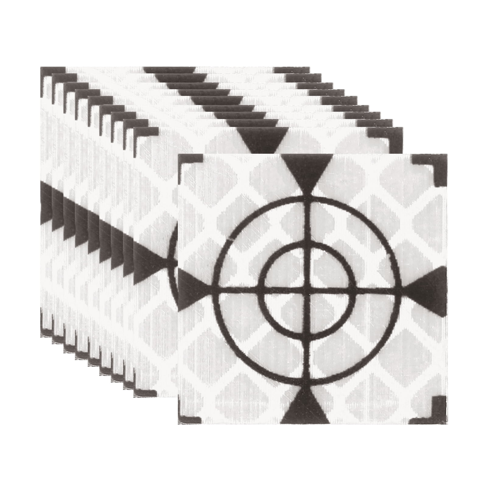 Uxcell Survey Reflector Target (20x20mm, White)(100 Pcs) Self-Adhesive ...