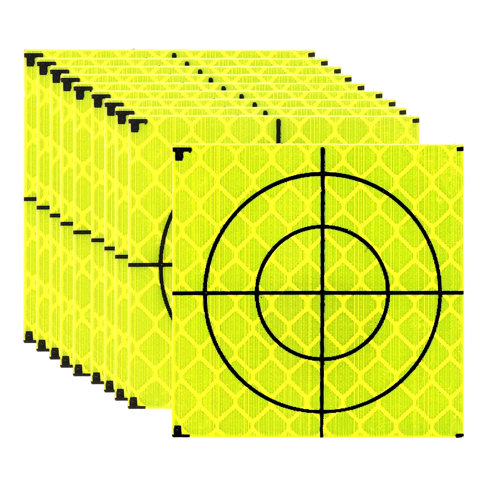Uxcell Survey Reflector Target (30x30mm, Yellow Green)(50 Pcs) Self ...