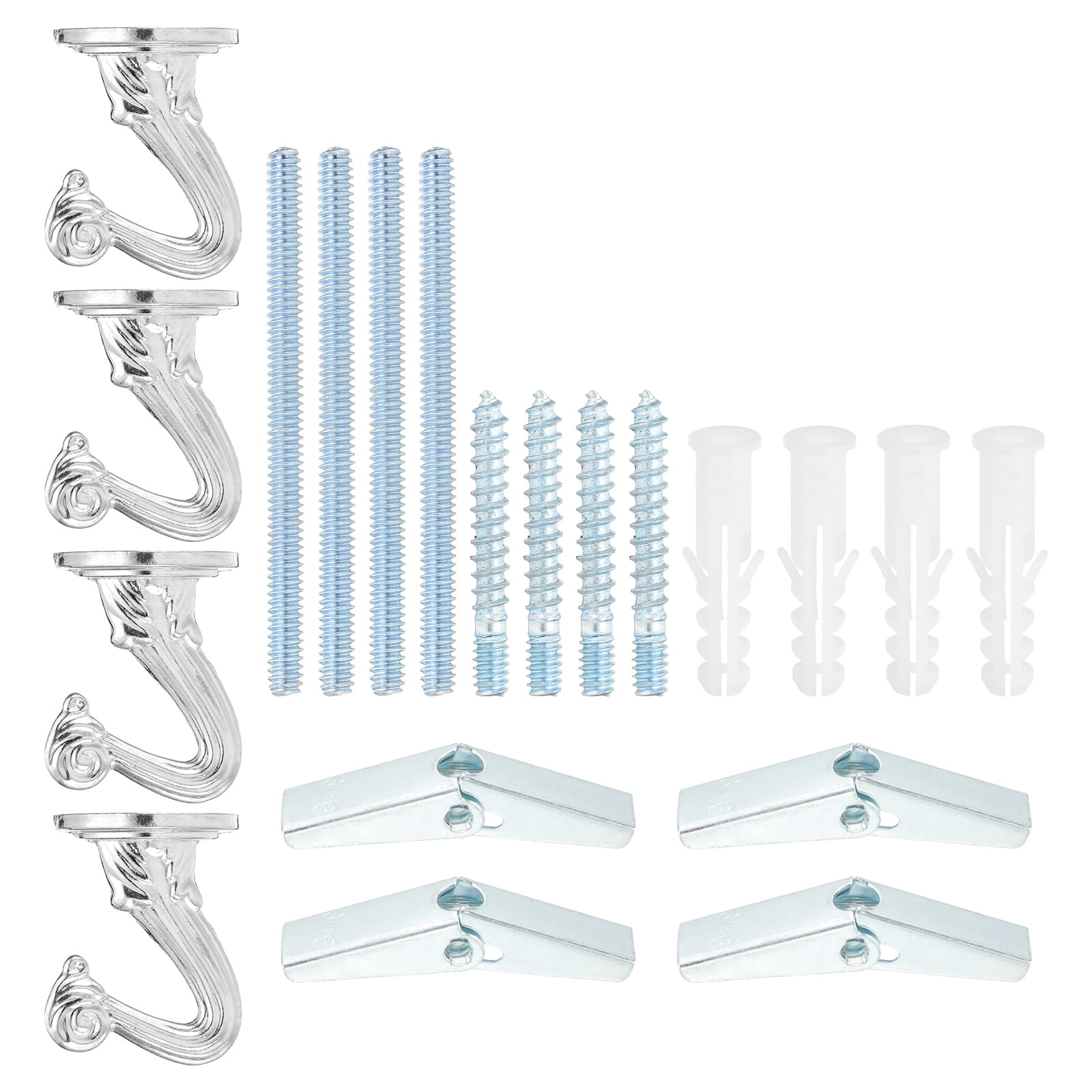 Uxcell Swag Hooks Heavy Duty Ceiling Hooks with Hardware Installation ...
