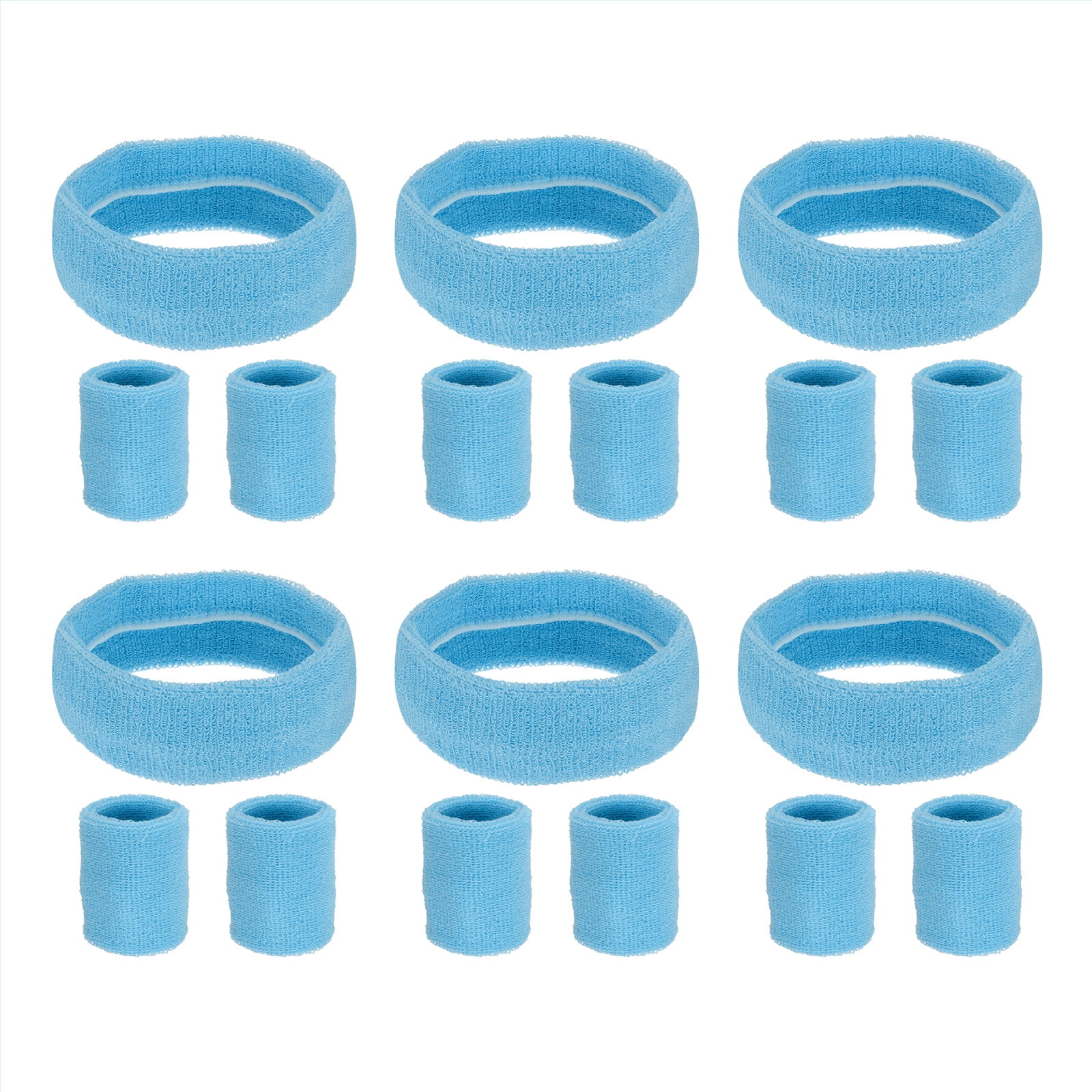 Uxcell Sweatbands Headband Wristband, Sweat Terry Cloth for Sports ...