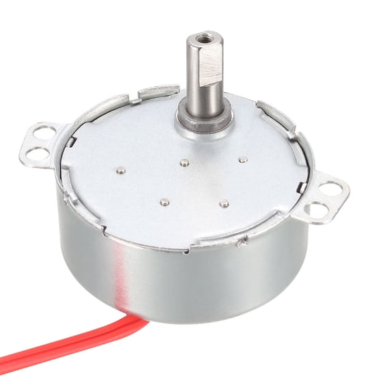 Uxcell Synchronous Motor 24 VAC 8-10RMP 50-60Hz 4W Double Flat Shaft CW ...