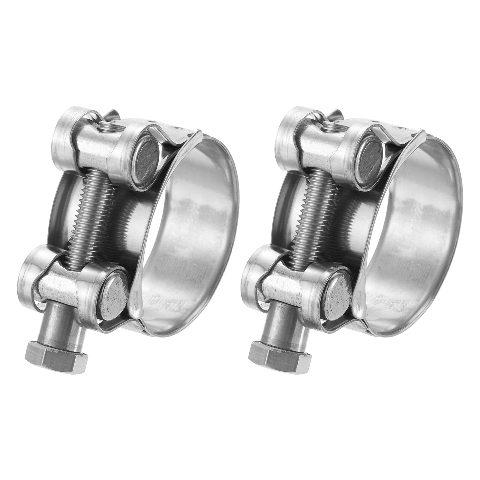 Uxcell T-Bolt Hose Clamp 2Pack 44-47mm 304 Stainless Steel Intake ...