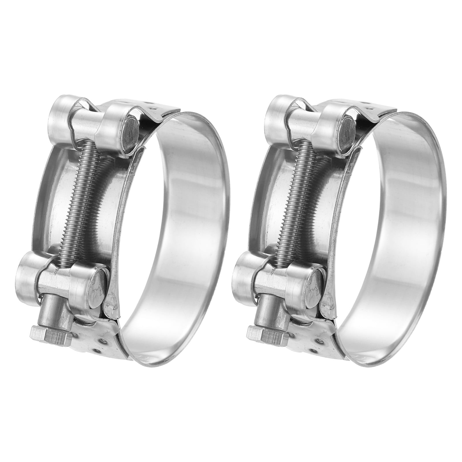 Uxcell T-Bolt Hose Clamp 2Pack 64-67mm 304 Stainless Steel Intake ...