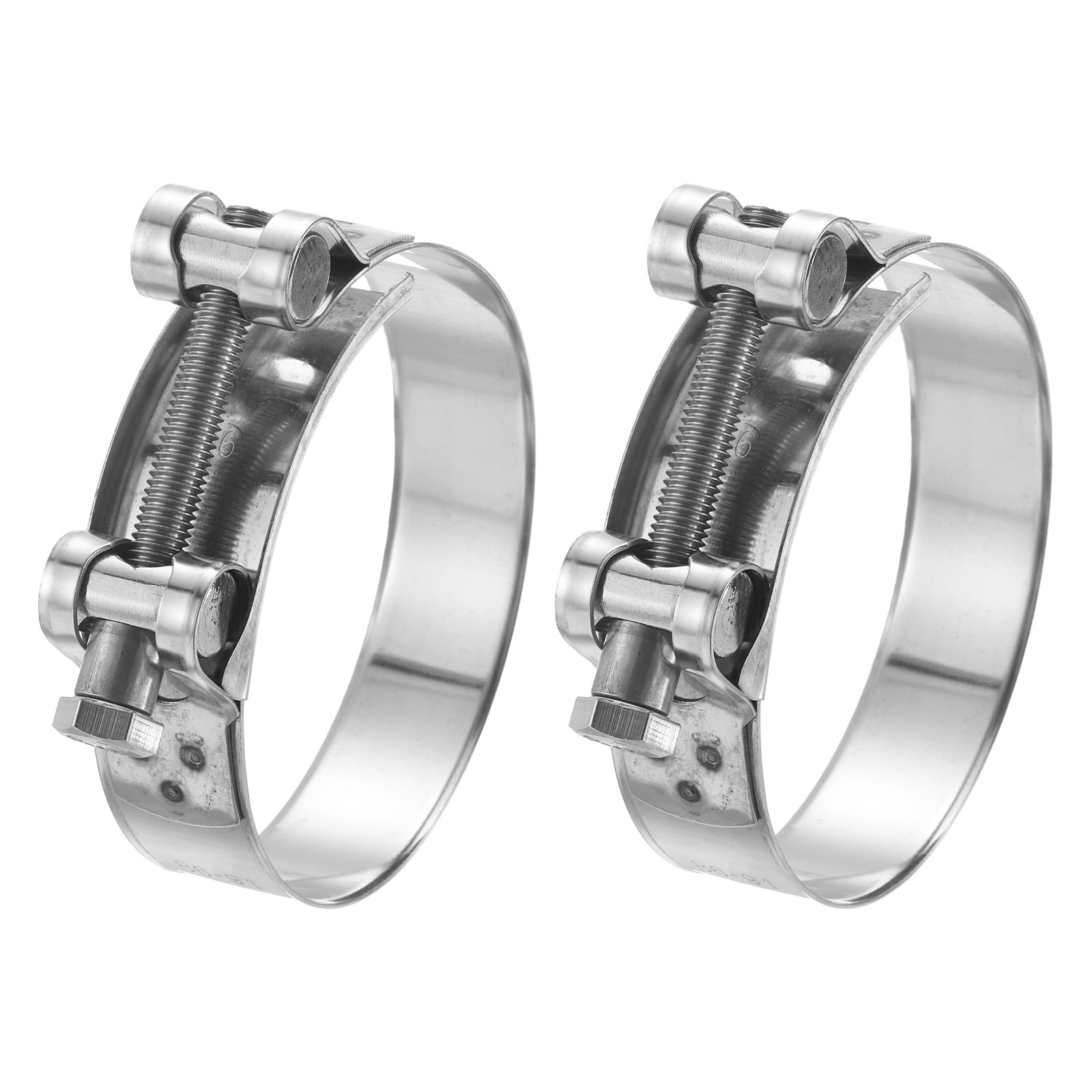 Uxcell T-Bolt Hose Clamp 2Pack 86-91mm 304 Stainless Steel Intake Intercooler Clamps - Walmart.com