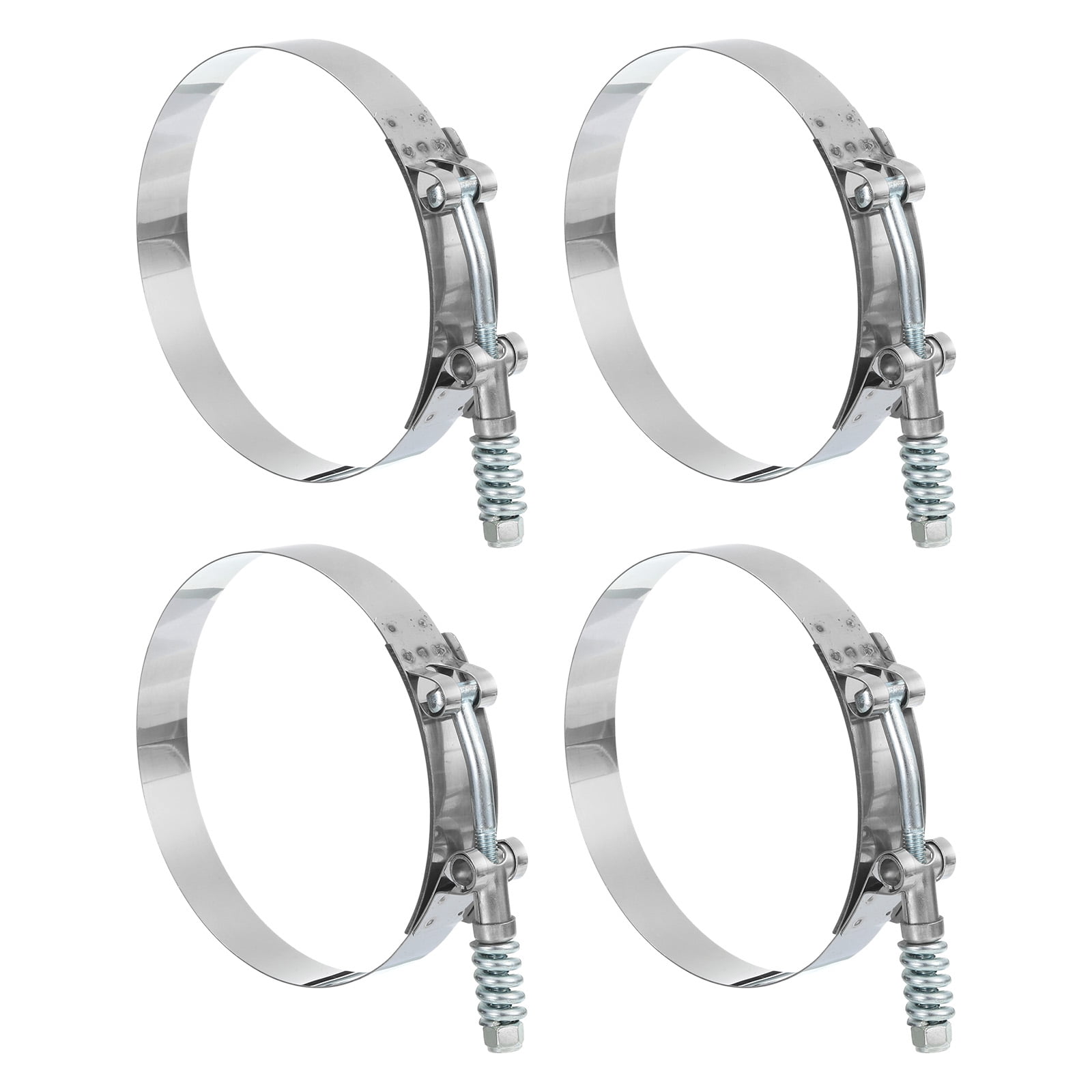 Uxcell T-Bolt Hose Clamp 4Pack 114-122mm Spring Loaded Intake ...