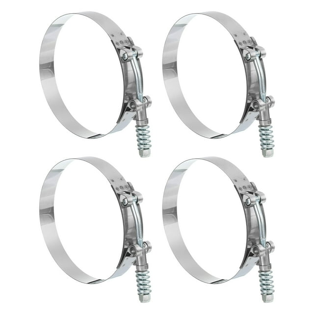 Uxcell T-Bolt Hose Clamp 4Pack 114-122mm Spring Loaded Intake ...