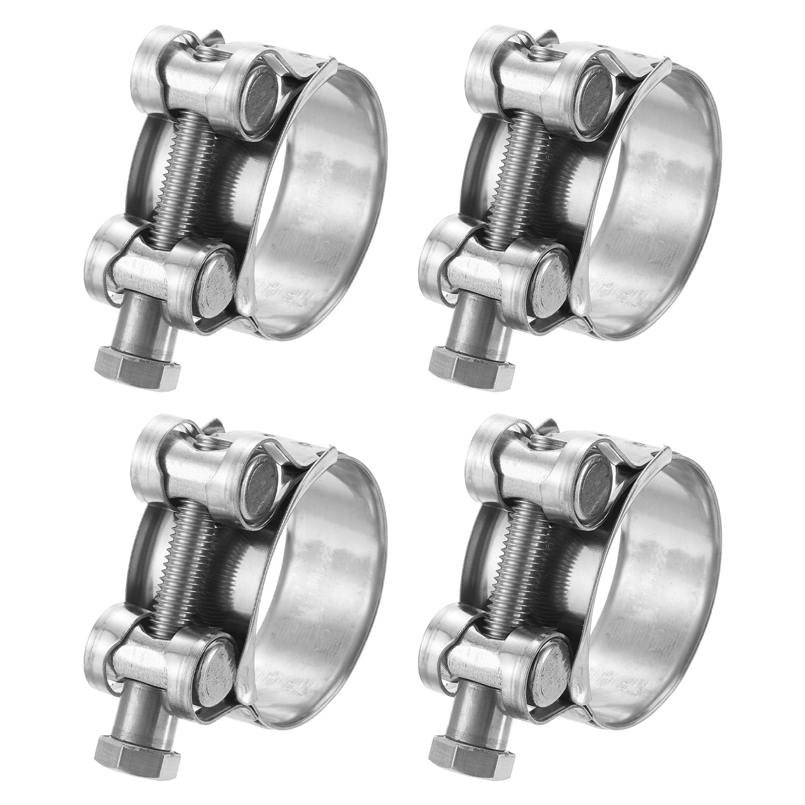 Uxcell T-Bolt Hose Clamp 4Pack 44-47mm 201 Stainless Steel Intake ...