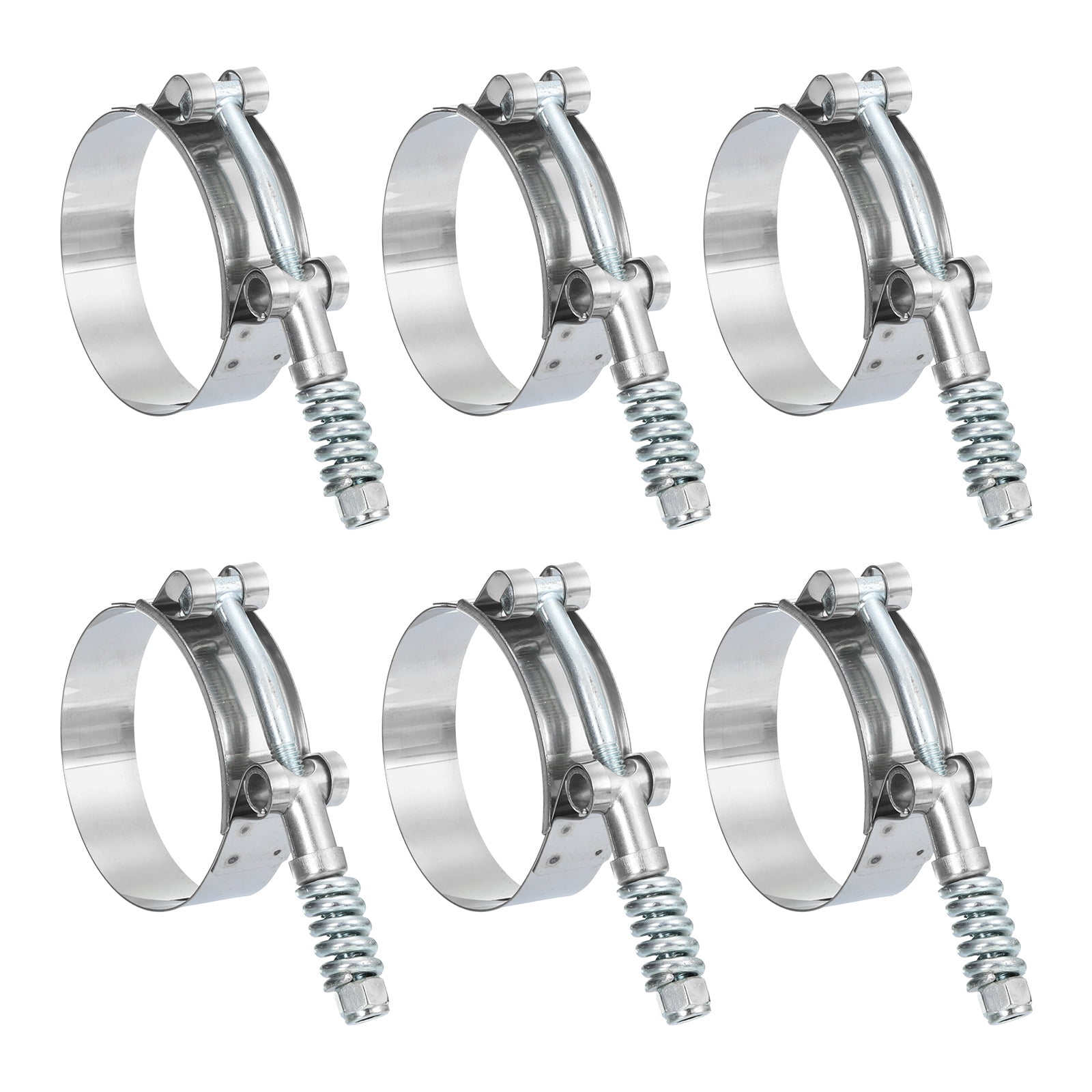 Uxcell T-Bolt Hose Clamp 6Pack 58-65mm Spring Loaded Intake Intercooler ...