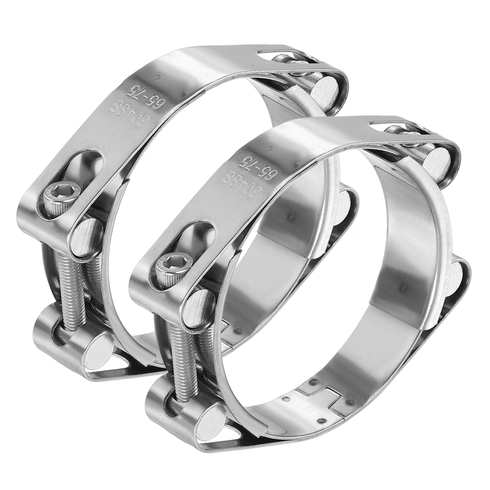 Uxcell T-Bolt Hose Clamp 80-90mm (3.1 - 3.5") 304 Stainless Steel ...