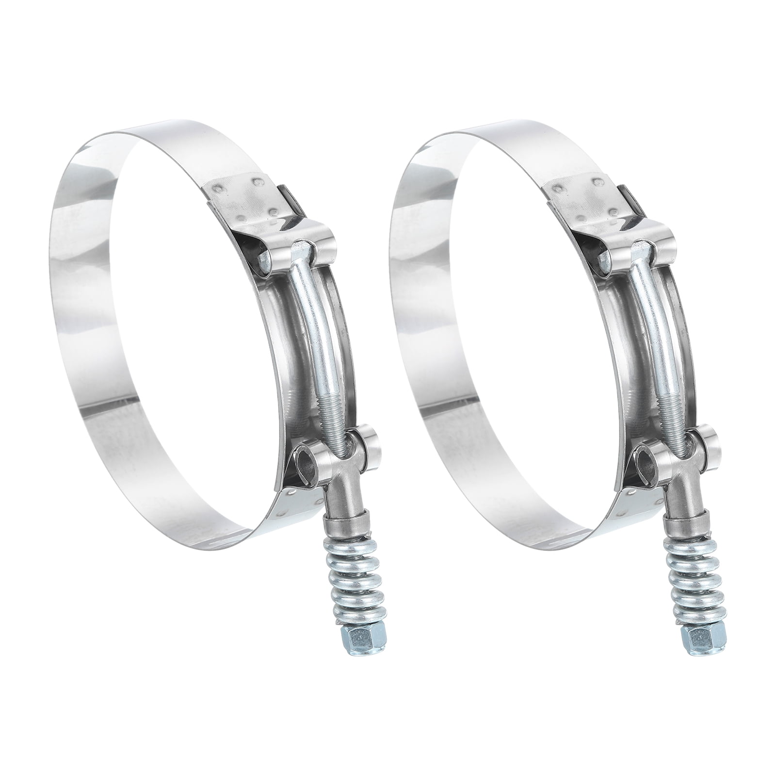 Uxcell T-Bolt Hose Clamps 2Pack 100-108mm 201 Stainless Steel Intake ...