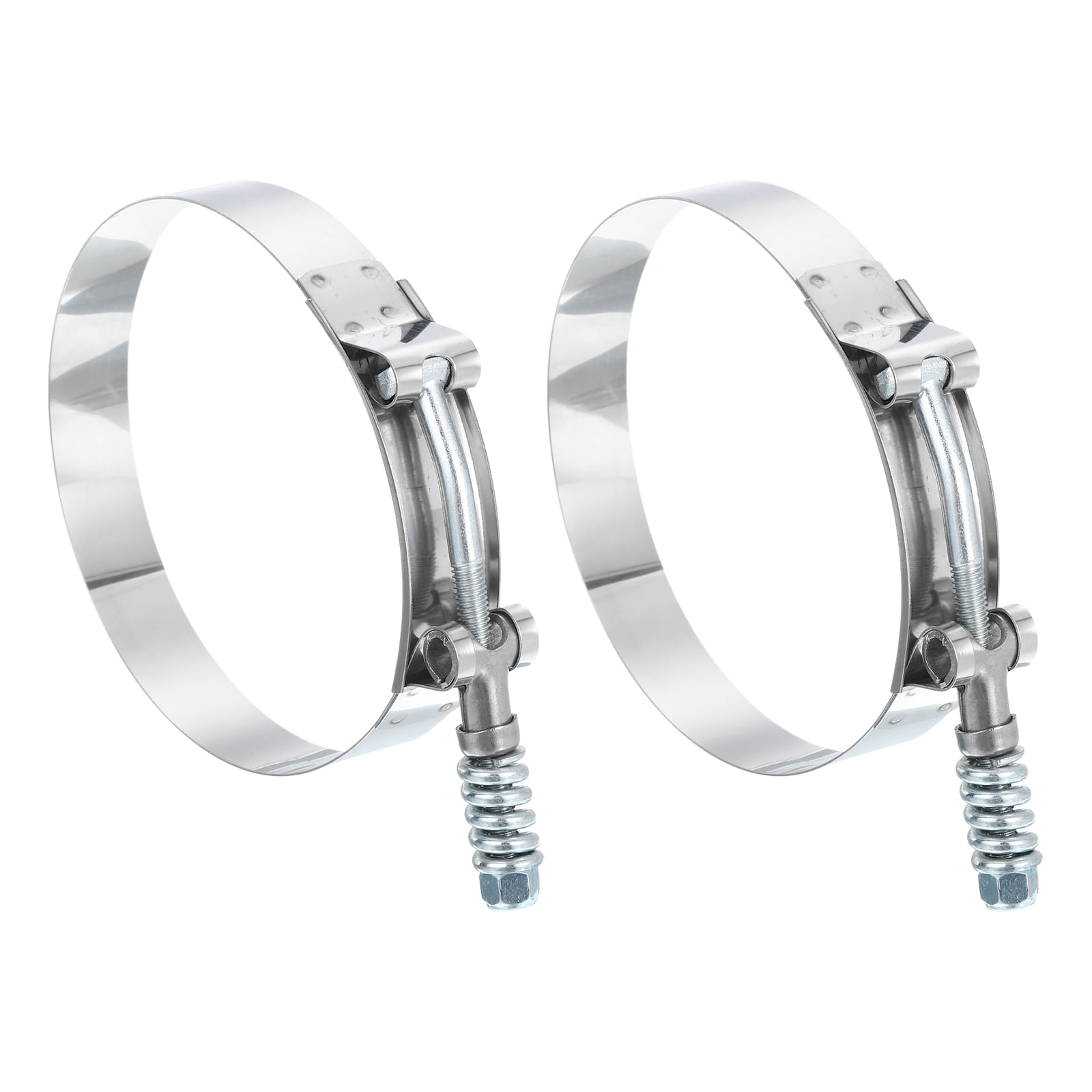 Uxcell T-Bolt Hose Clamps 2Pack 106-114mm 201 Stainless Steel Intake ...