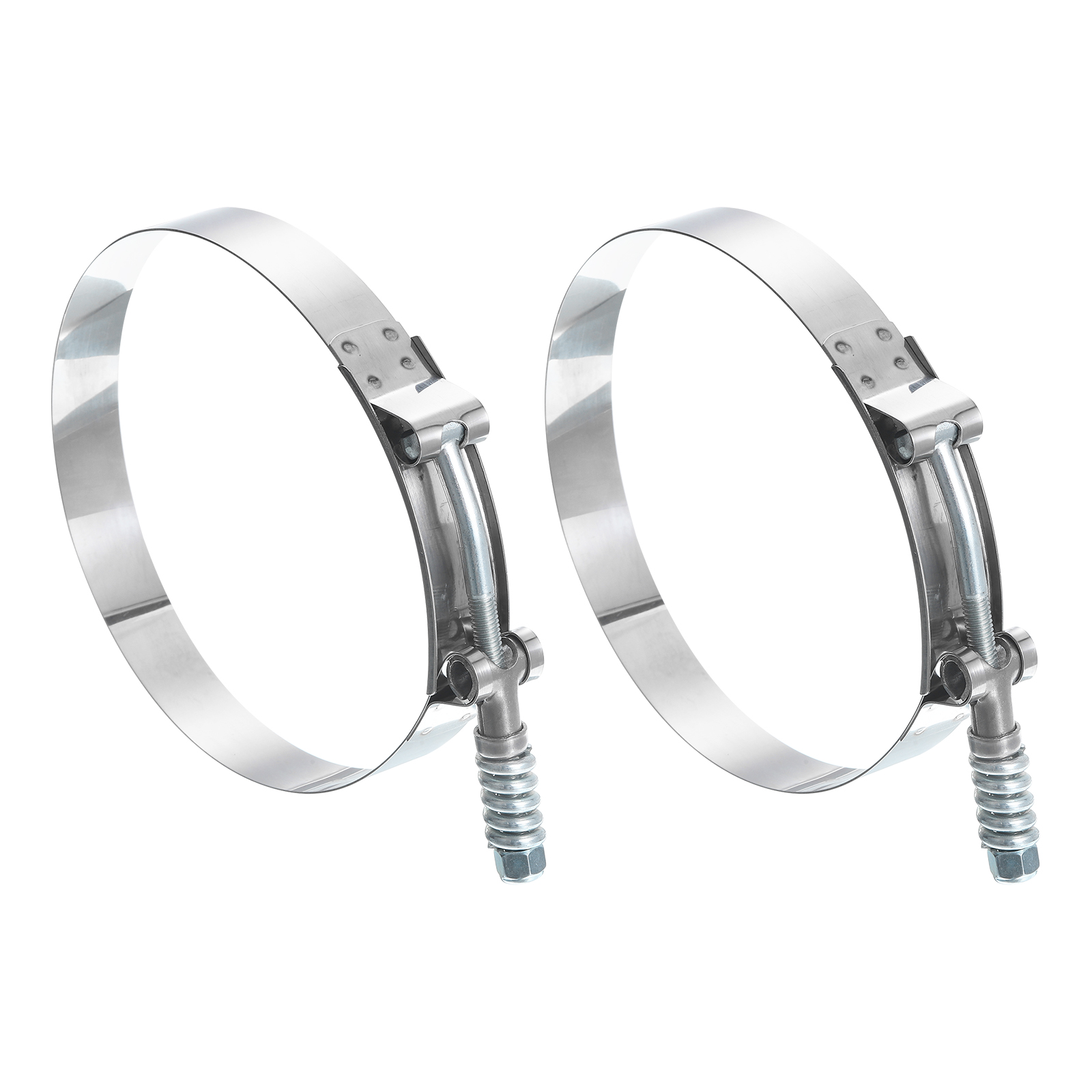 Uxcell T-Bolt Hose Clamps 2Pack 121-129mm 201 Stainless Steel Intake ...