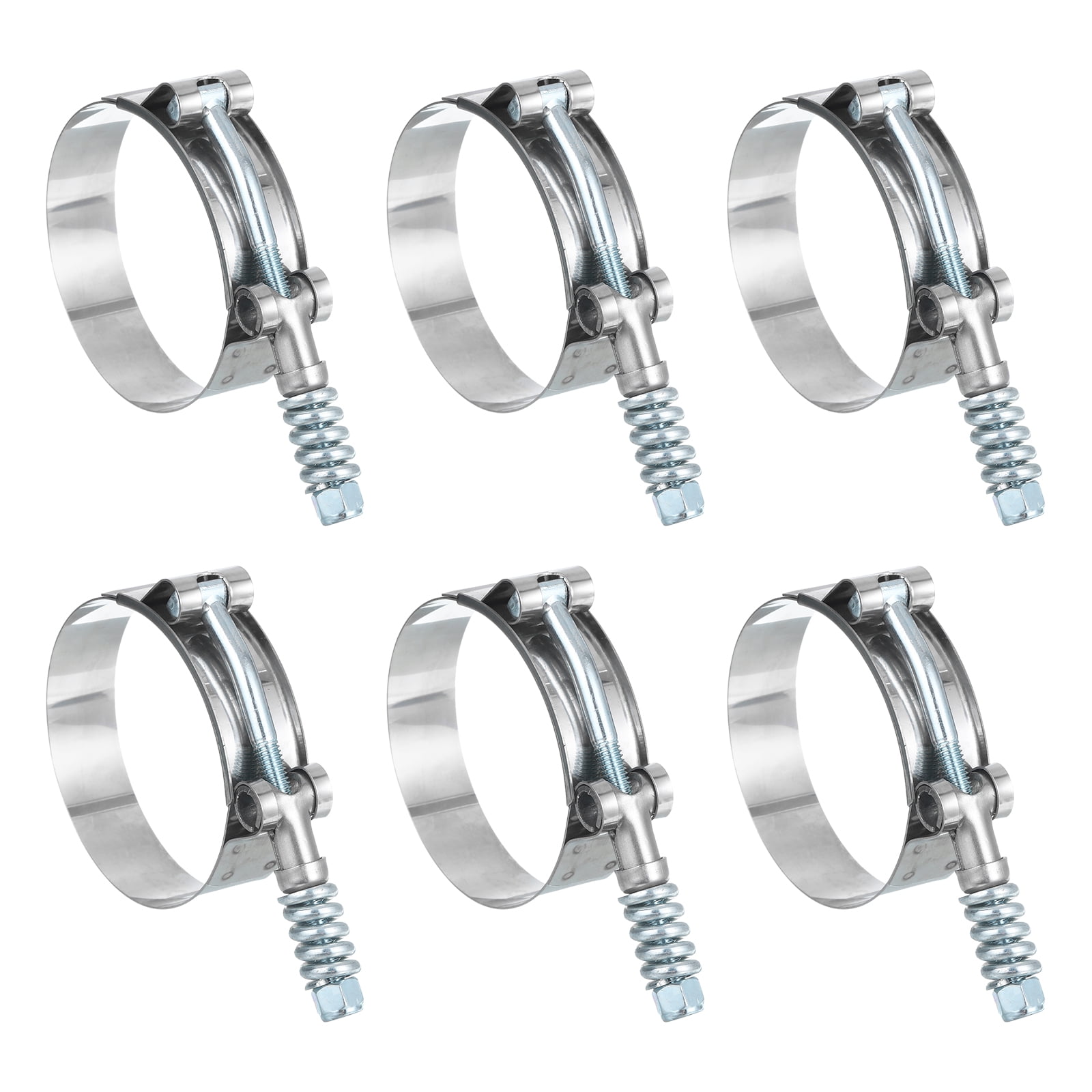 Uxcell T-Bolt Hose Clamps 6Pack 63-71mm 201 Stainless Steel Intake ...