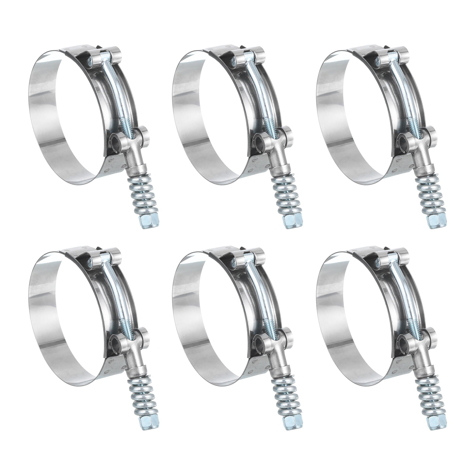 Uxcell T-Bolt Hose Clamps 6Pack 69-77mm 201 Stainless Steel Intake ...