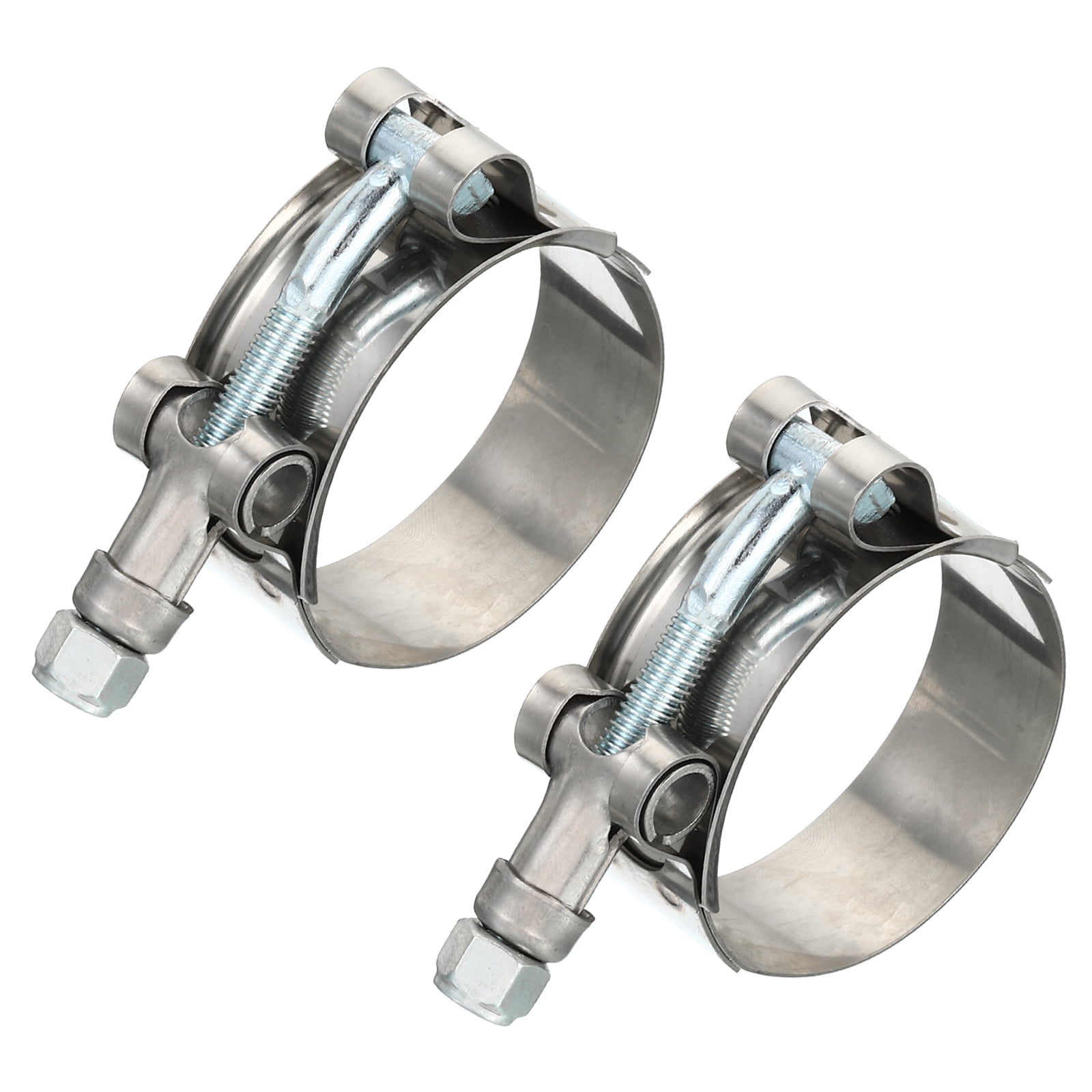 Uxcell T-Bolt Hose Clamps with Spring 2 Pack 304 Stainless Steel ...