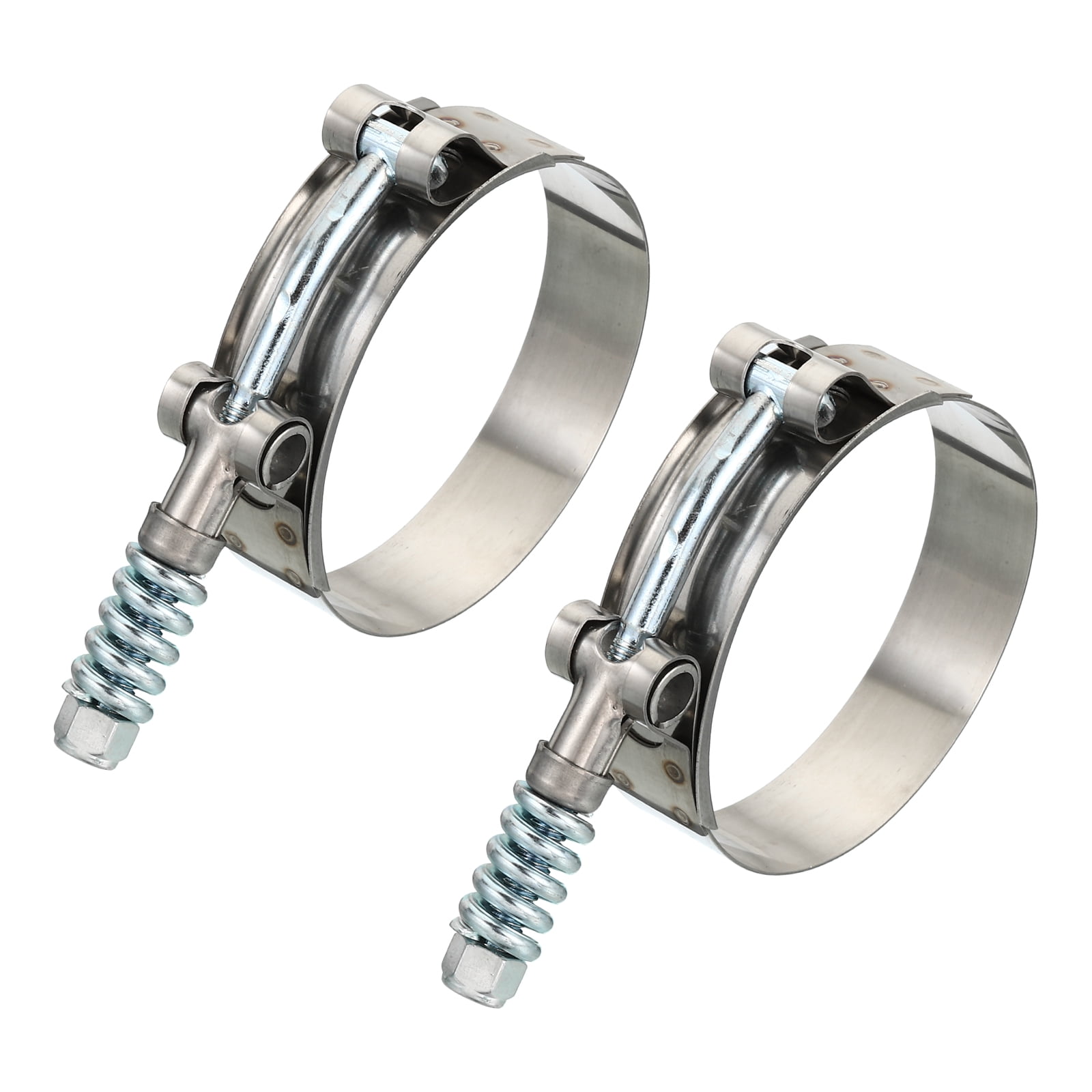 Uxcell T-Bolt Hose Clamps with Spring, 2 Pack 304 Stainless Steel ...