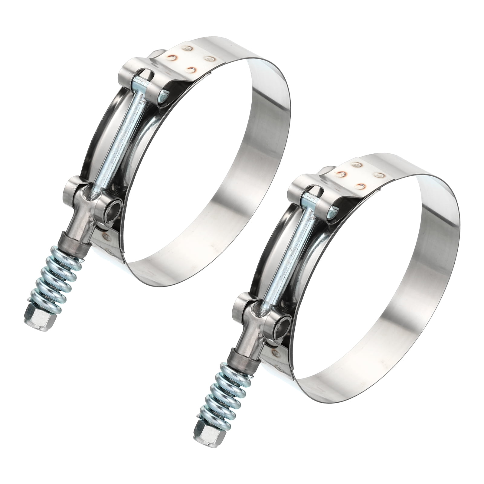 Uxcell T-Bolt Hose Clamps with Spring, 2 Pack Stainless Steel ...