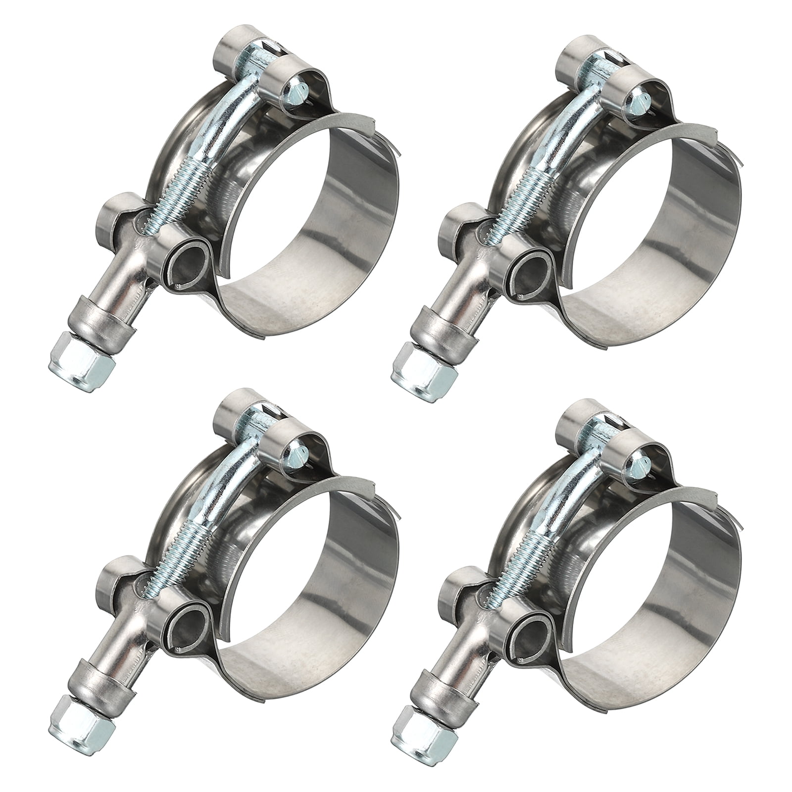 Uxcell T-Bolt Hose Clamps with Spring, 4 Pack 304 Stainless Steel ...