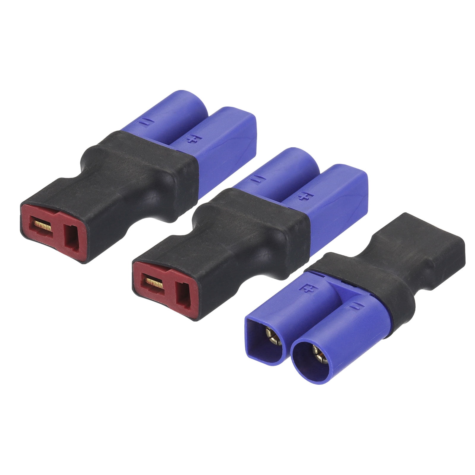 Uxcell T-Plug Female to EC5 Male Connector Adapter RC, RC LiPo Battery ...