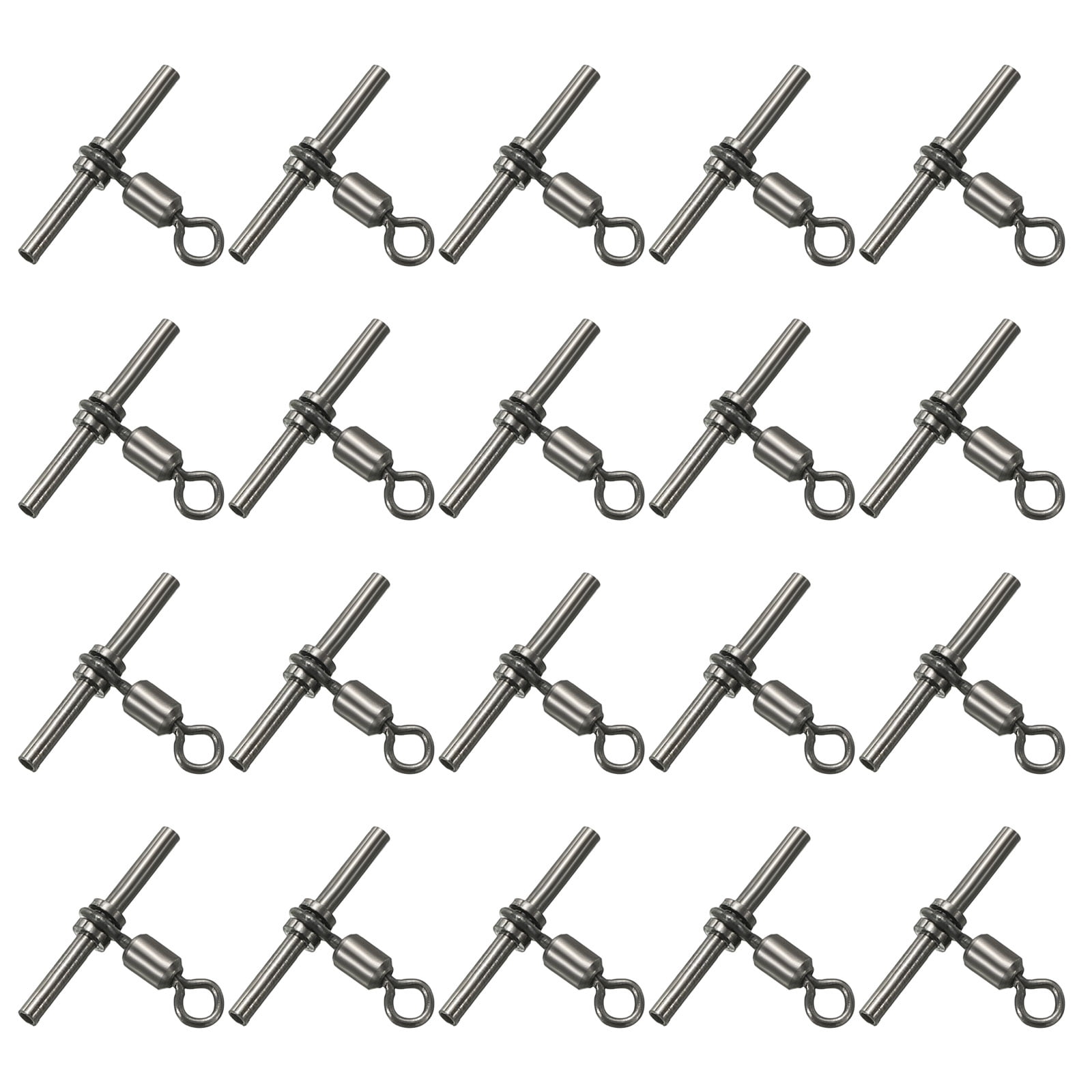 Uxcell T-Shape Fishing Swivels 48Lbs Swivels Fishing Tackle 3-Way Cross ...