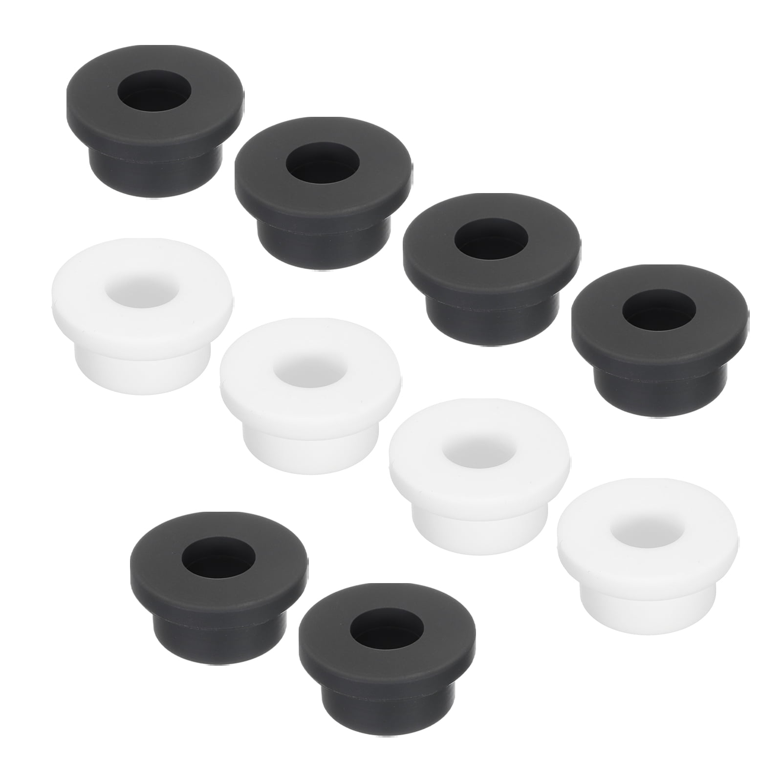 Uxcell T Shape Rubber Grommet Mount Dia 22mm, ID 12mm 6PCS Black and ...