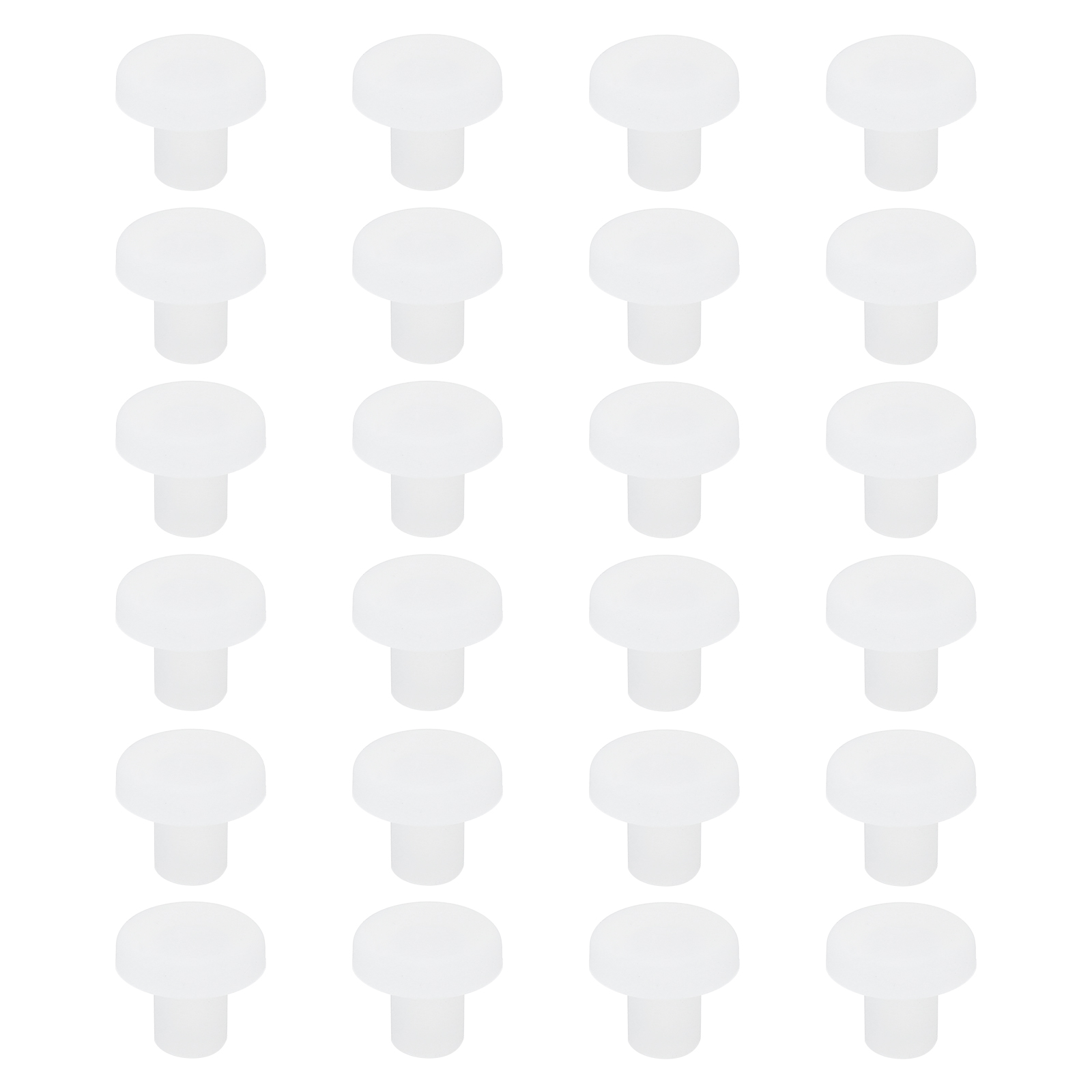 Uxcell T-Shaped Silicone Rubber Solid Plug for 6.9 to 7.0mm Hole White ...