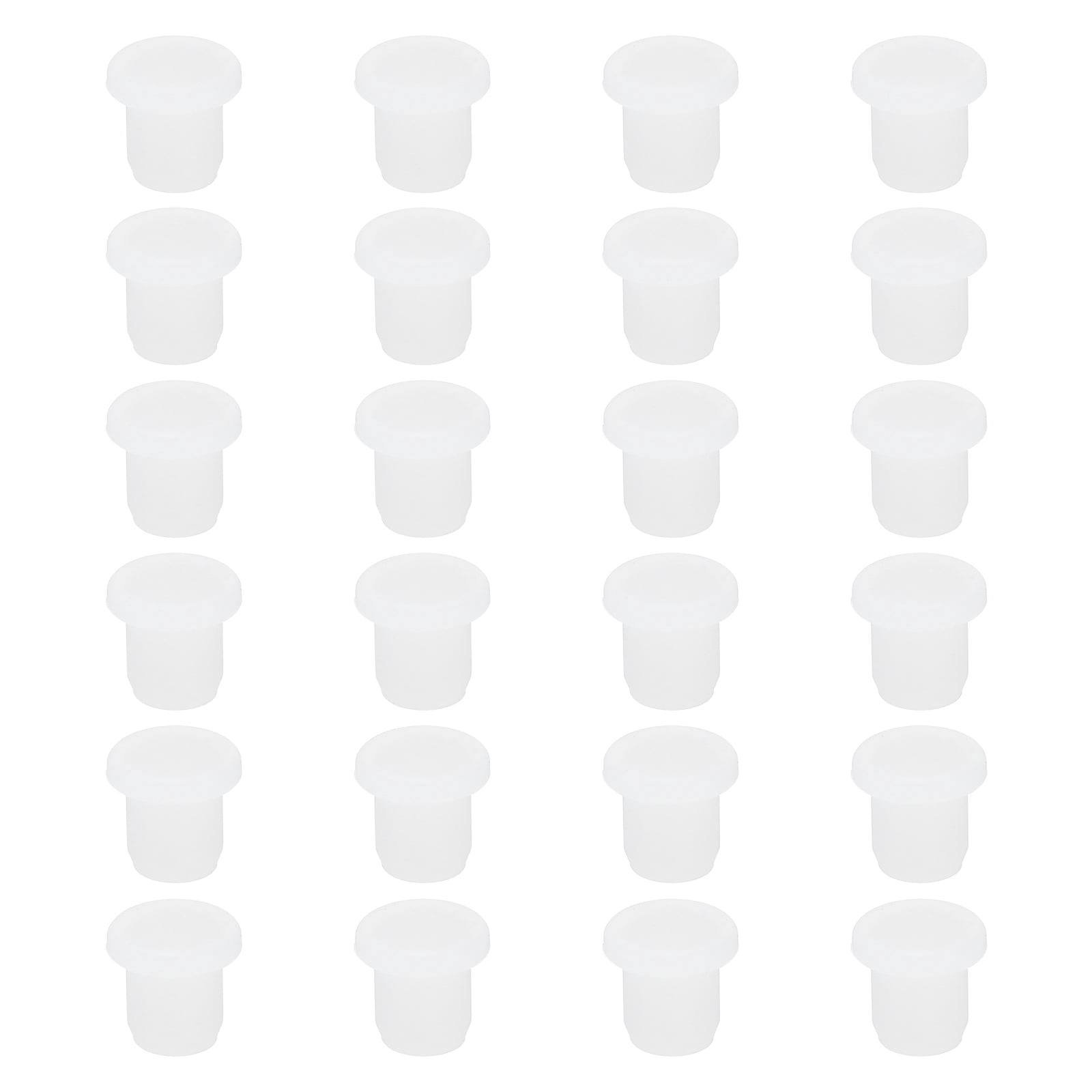 Uxcell T-Shaped Silicone Rubber Solid Plug for 8.3 to 8.4mm Hole White ...