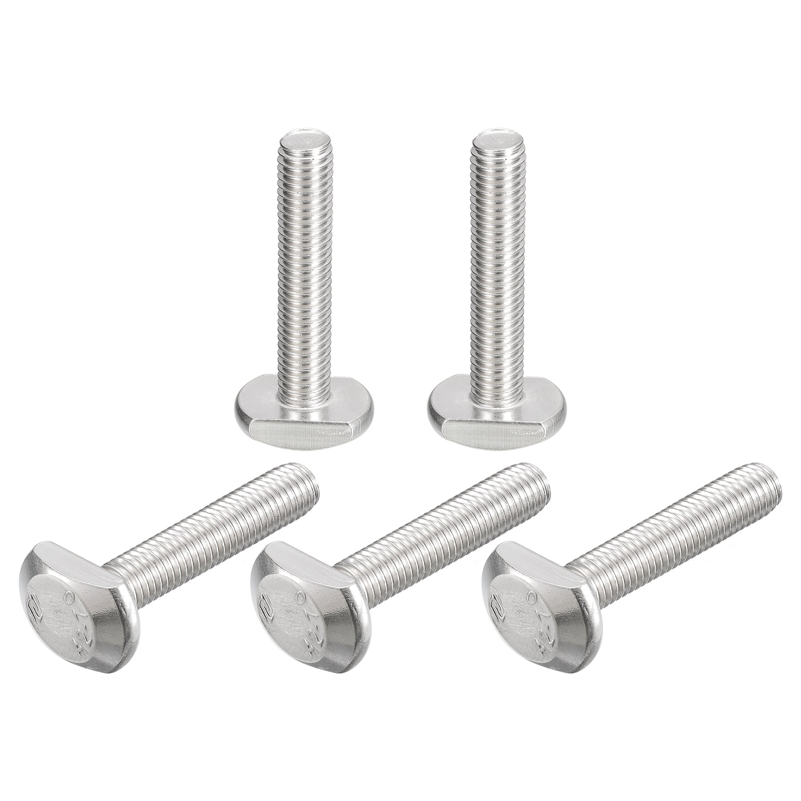 Uxcell T-Slot Bolts, 5 Pack M10x55mm Drop-in Stud Sliding Bolts 304 ...