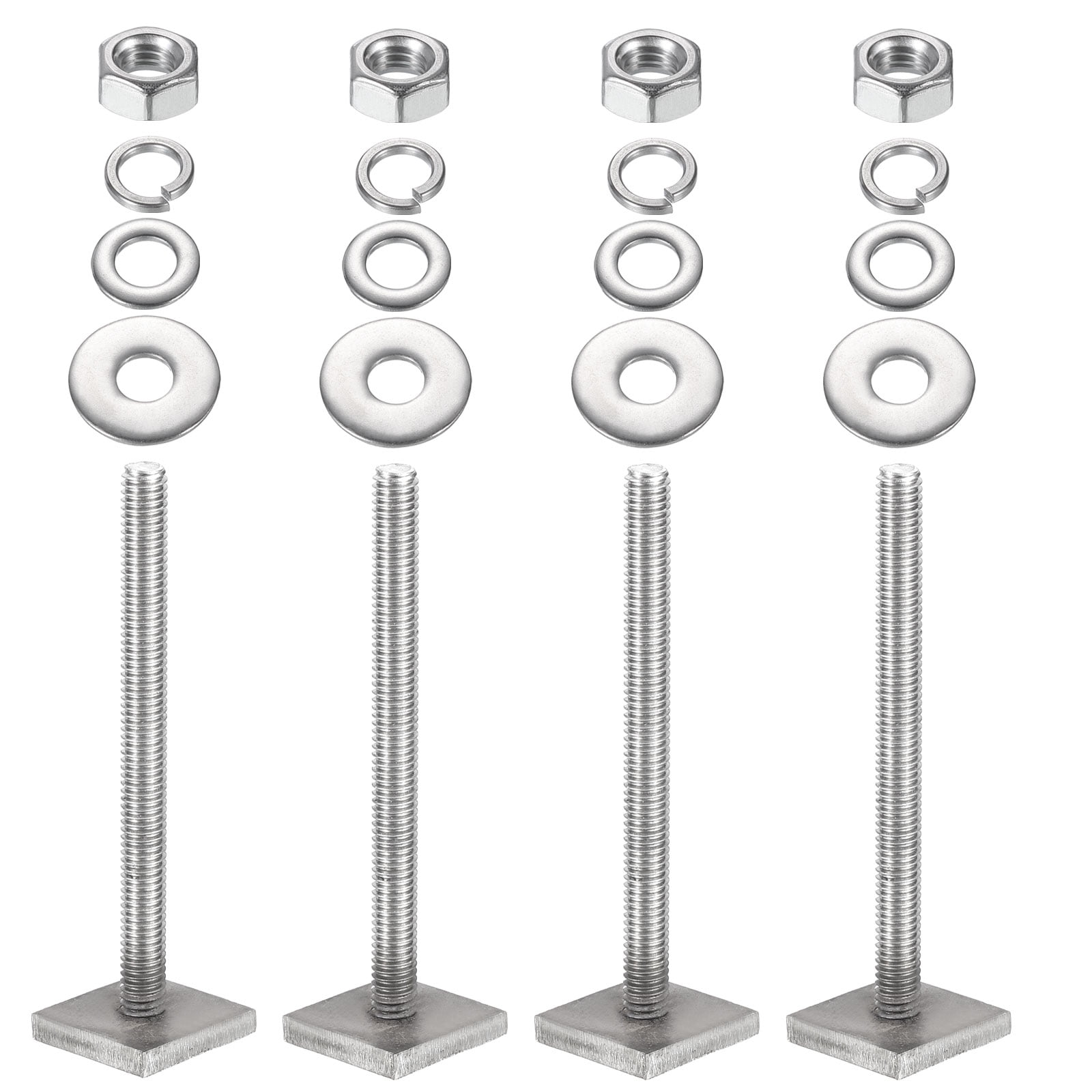 Uxcell T Slot Bolts M6 x 65mm Square Head T Bolts for Roof Rack 4 Set ...
