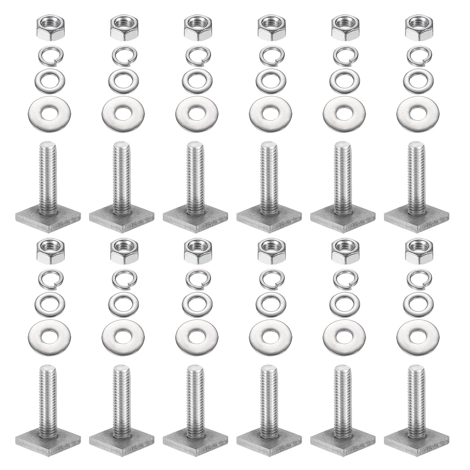 Uxcell T Slot Bolts M8 x 30mm Square Head T Bolts for Roof Rack 12 Set ...