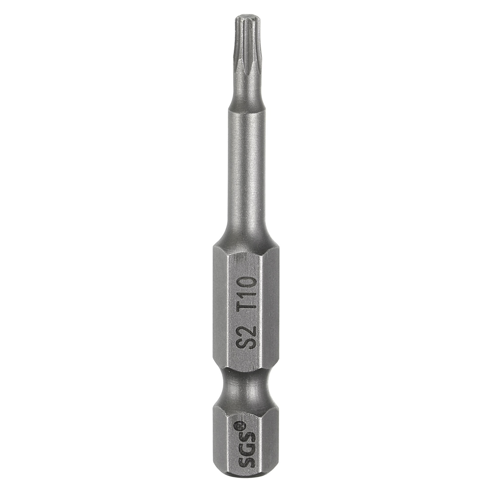 Uxcell T10 Torx Head Screwdriver Bit 1/4" Hex Shank 2" (50mm) Long ...