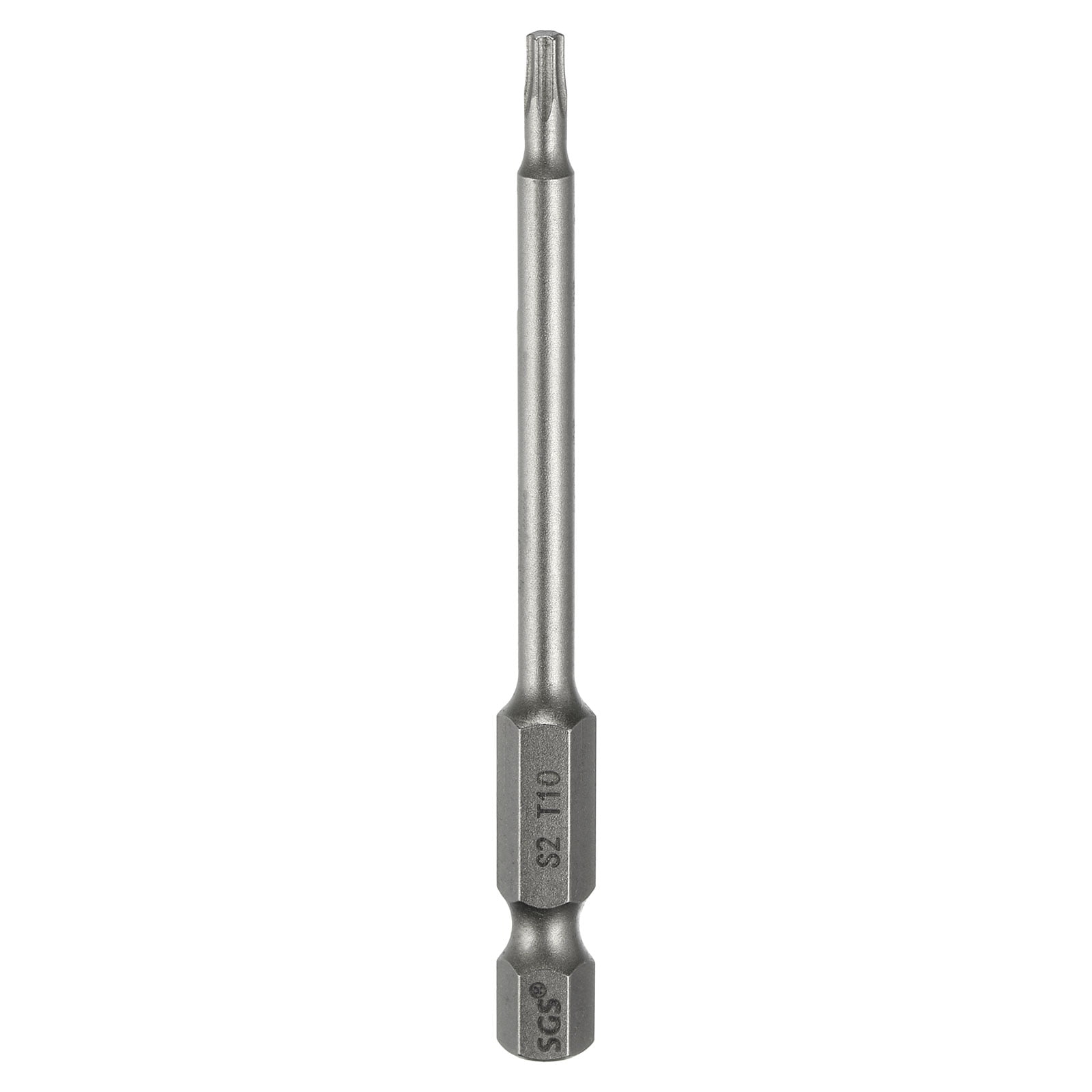 Uxcell T10 Torx Head Screwdriver Bit 1/4" Hex Shank 3" (75mm) Long ...