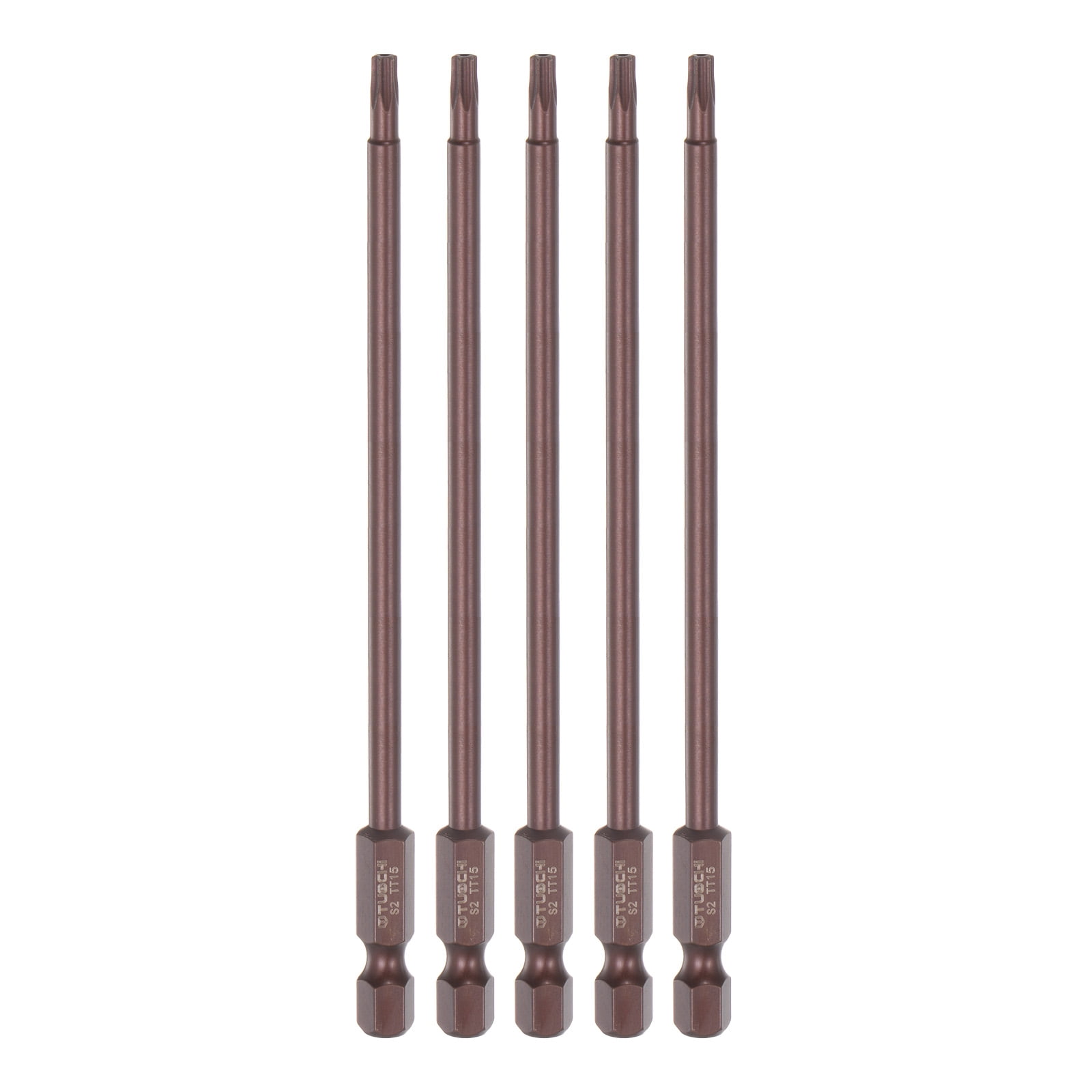 Uxcell T15 Magnetic Security Torx Screwdriver Bit 1/4" Hex Shank 6 ...