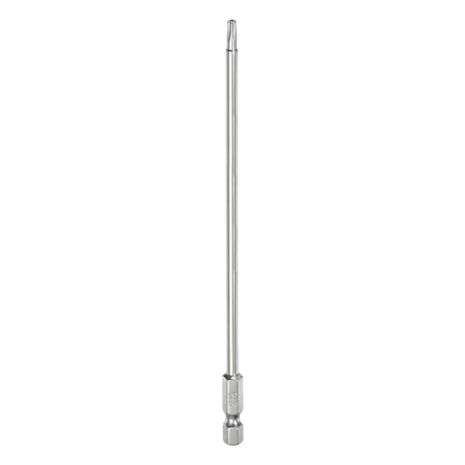 Uxcell T15 Security Torx Bit 1/4" Hex Shank 6" S2 Steel Magnetic Tamper ...